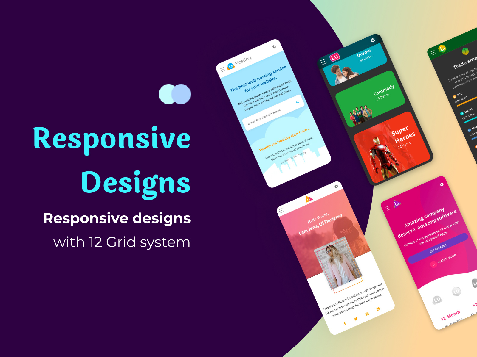 Mobile App Web Designs by wewewedot on Dribbble