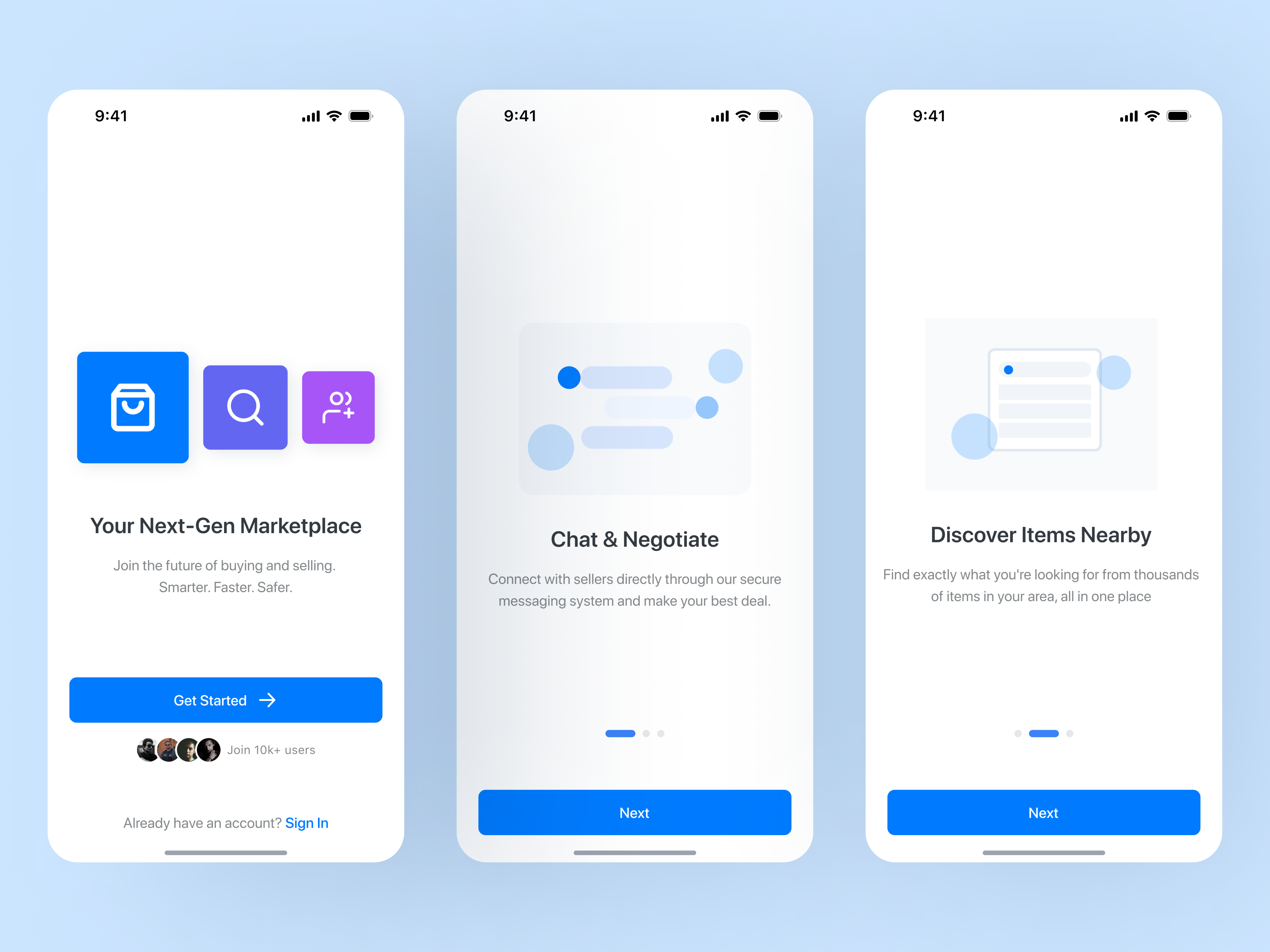 Marketplace App UI designs, themes, templates and downloadable graphic ...
