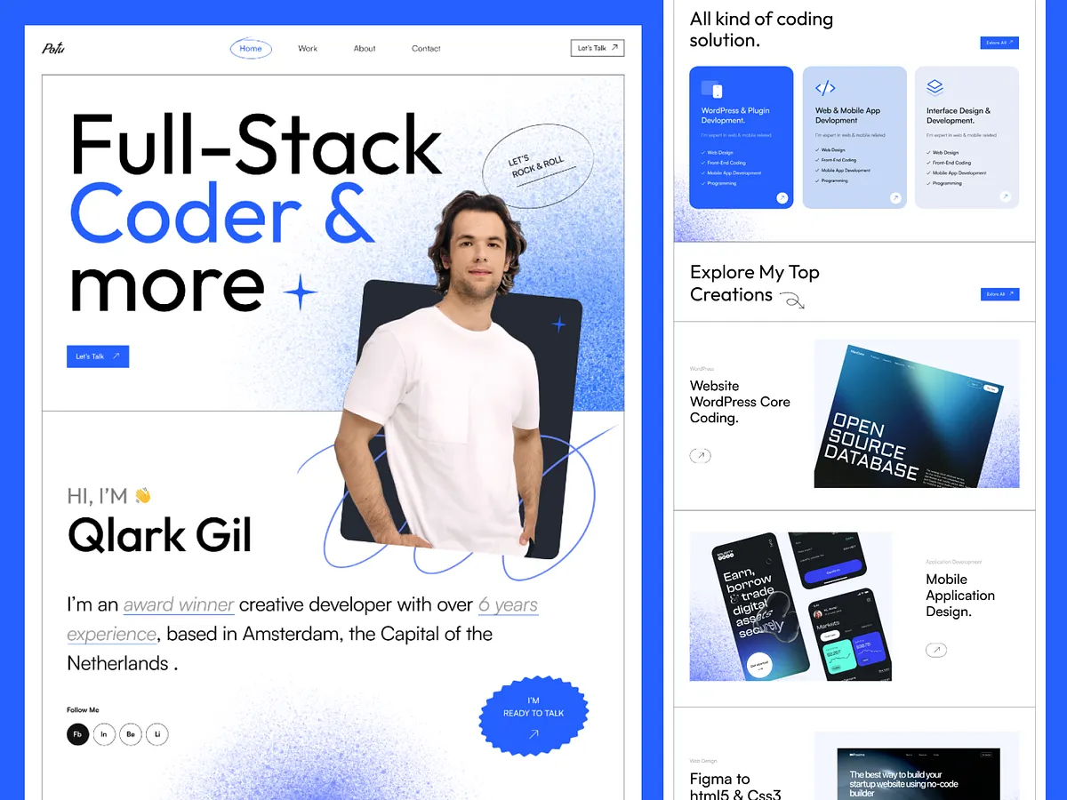 Developer Portfolio designs, themes, templates and downloadable graphic ...