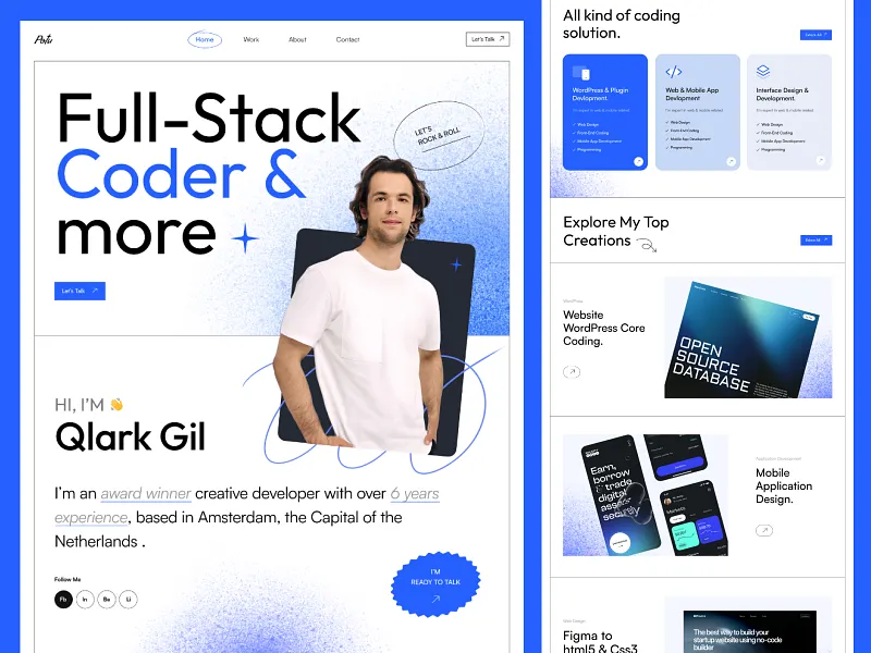 Developer Portfolio designs, themes, templates and downloadable graphic ...