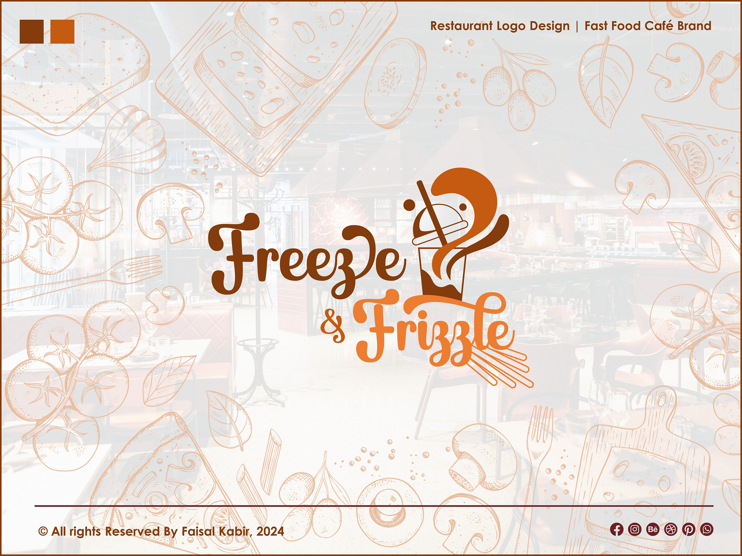 Freeze & Frizzle | Fast Food Logo Design | Restaurant Logo Brand by ...