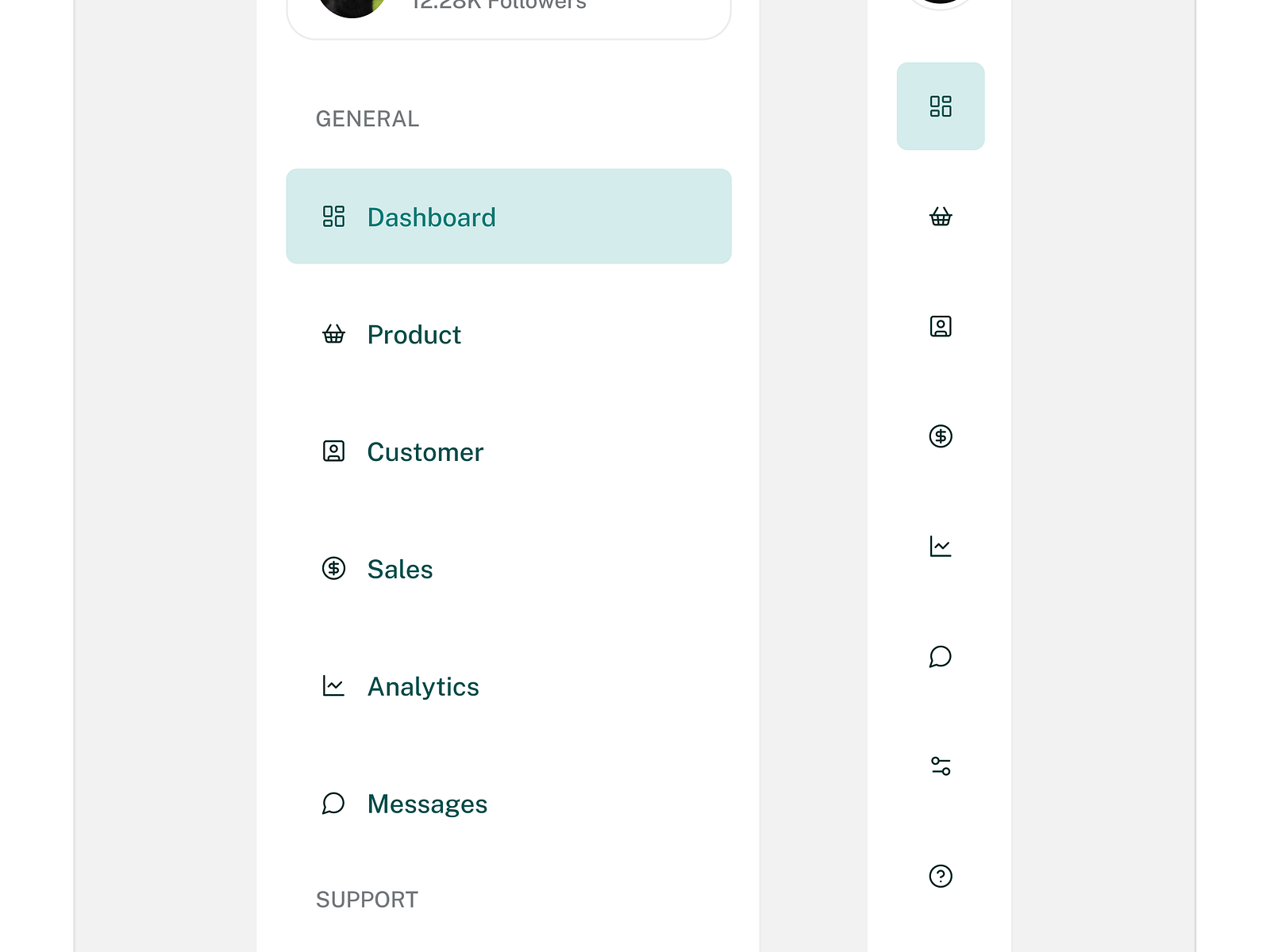 Side Navigation Collapsible (Template) by Krissha Calaranan on Dribbble