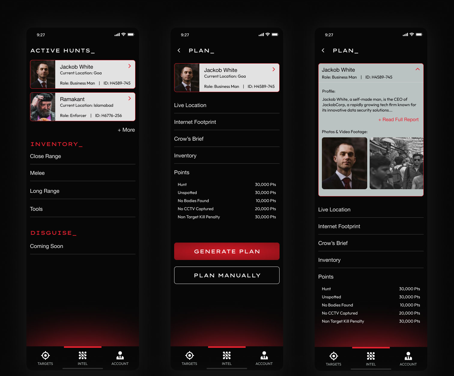 UI UX Design Case Study of 'Hush' The Hitman's App 🧰 by Vallabh Ravan on Dribbble