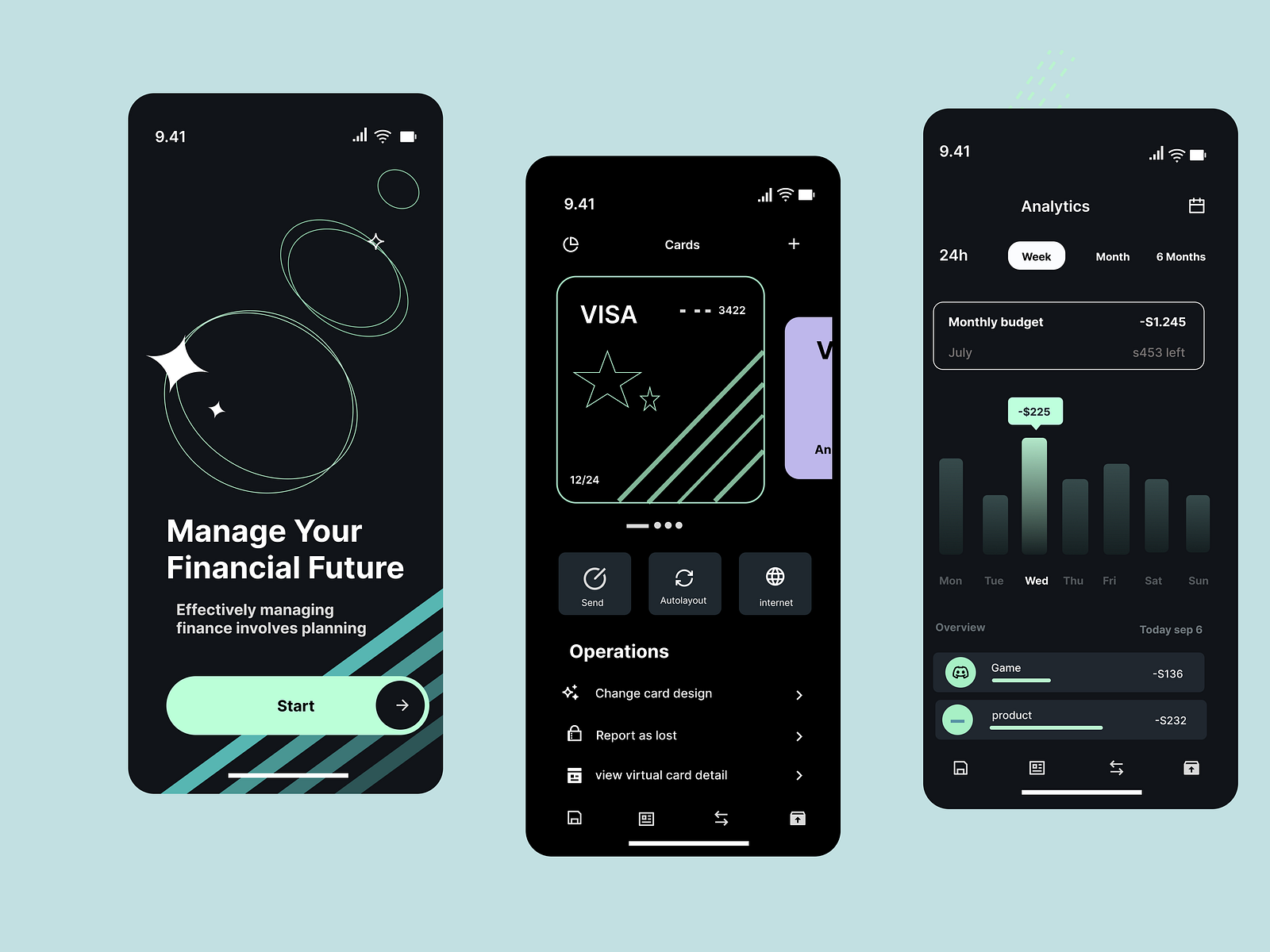 financial mobile app design by Farah Naz on Dribbble
