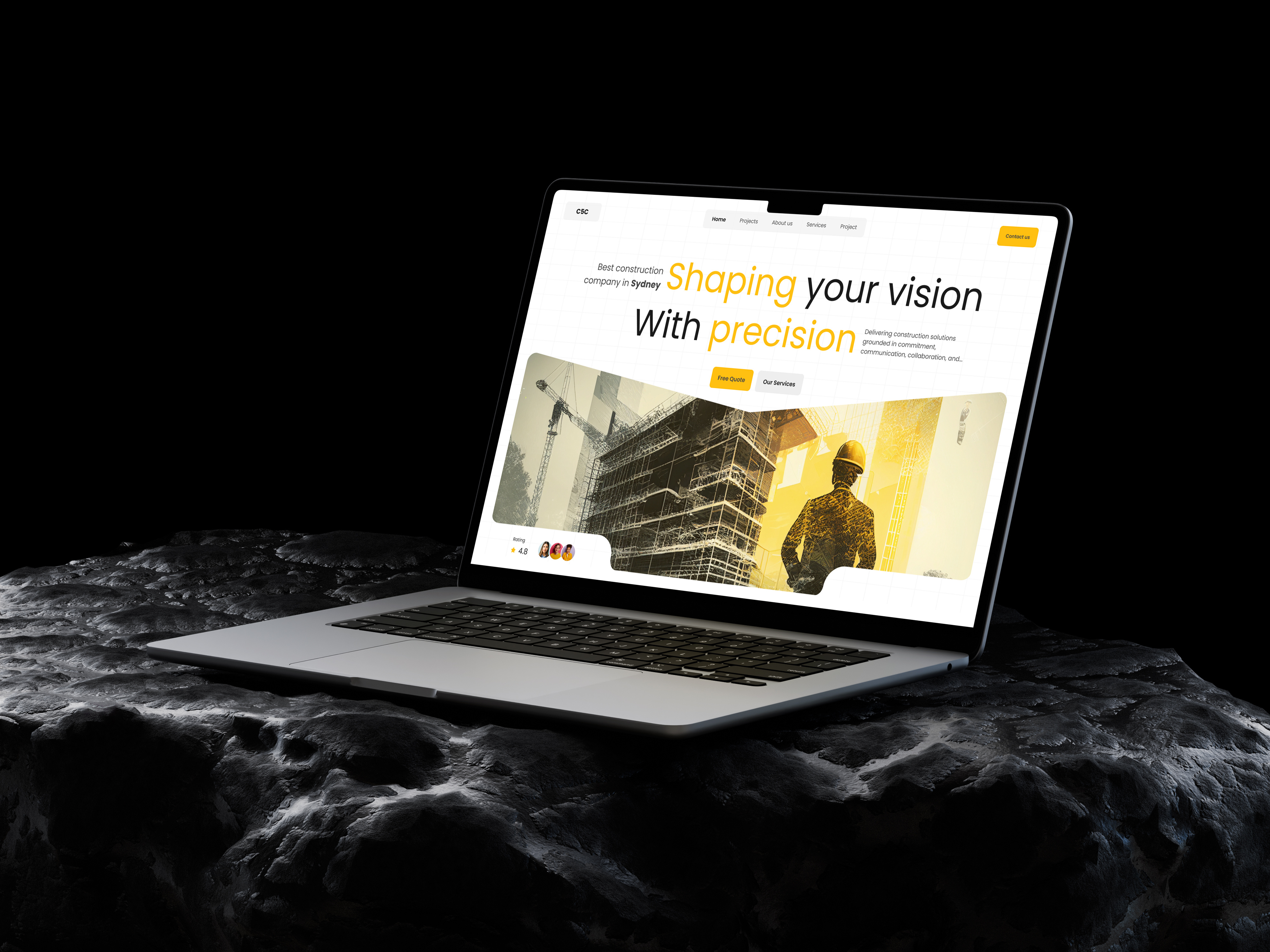 C5C Construction Website Design by Dipu Paul on Dribbble