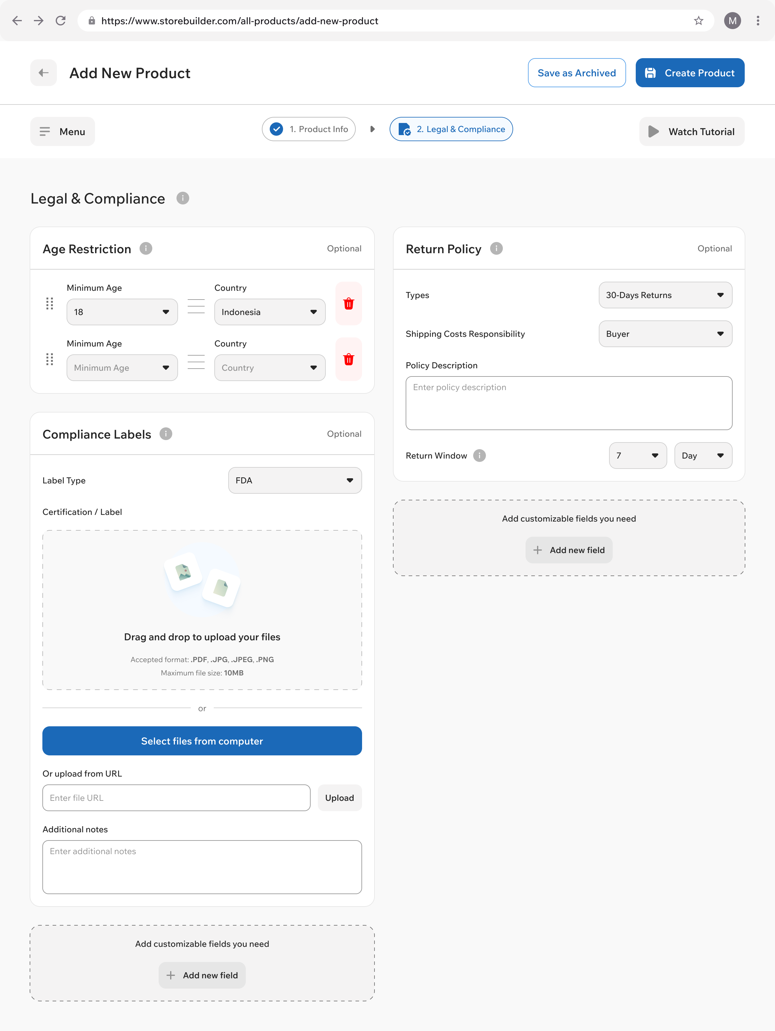 Add New Product Form by Riana Ratna on Dribbble