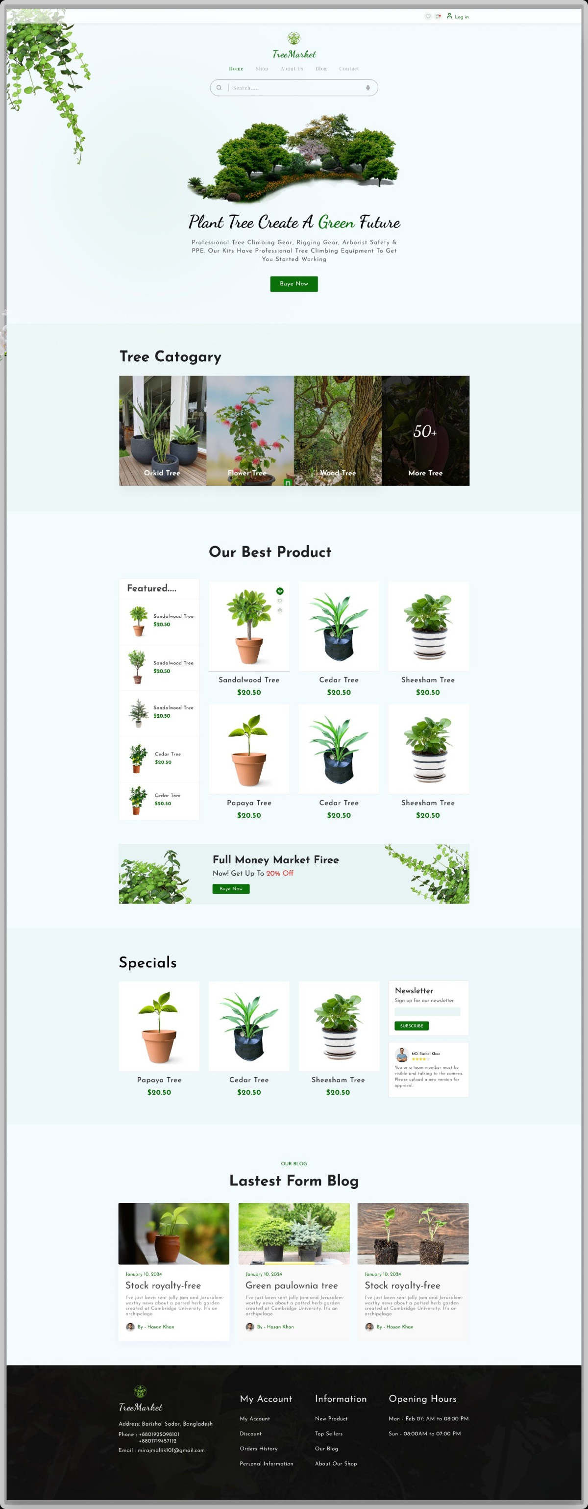 Plant Shop Website - UI Design by MD Miraj Maiilk on Dribbble