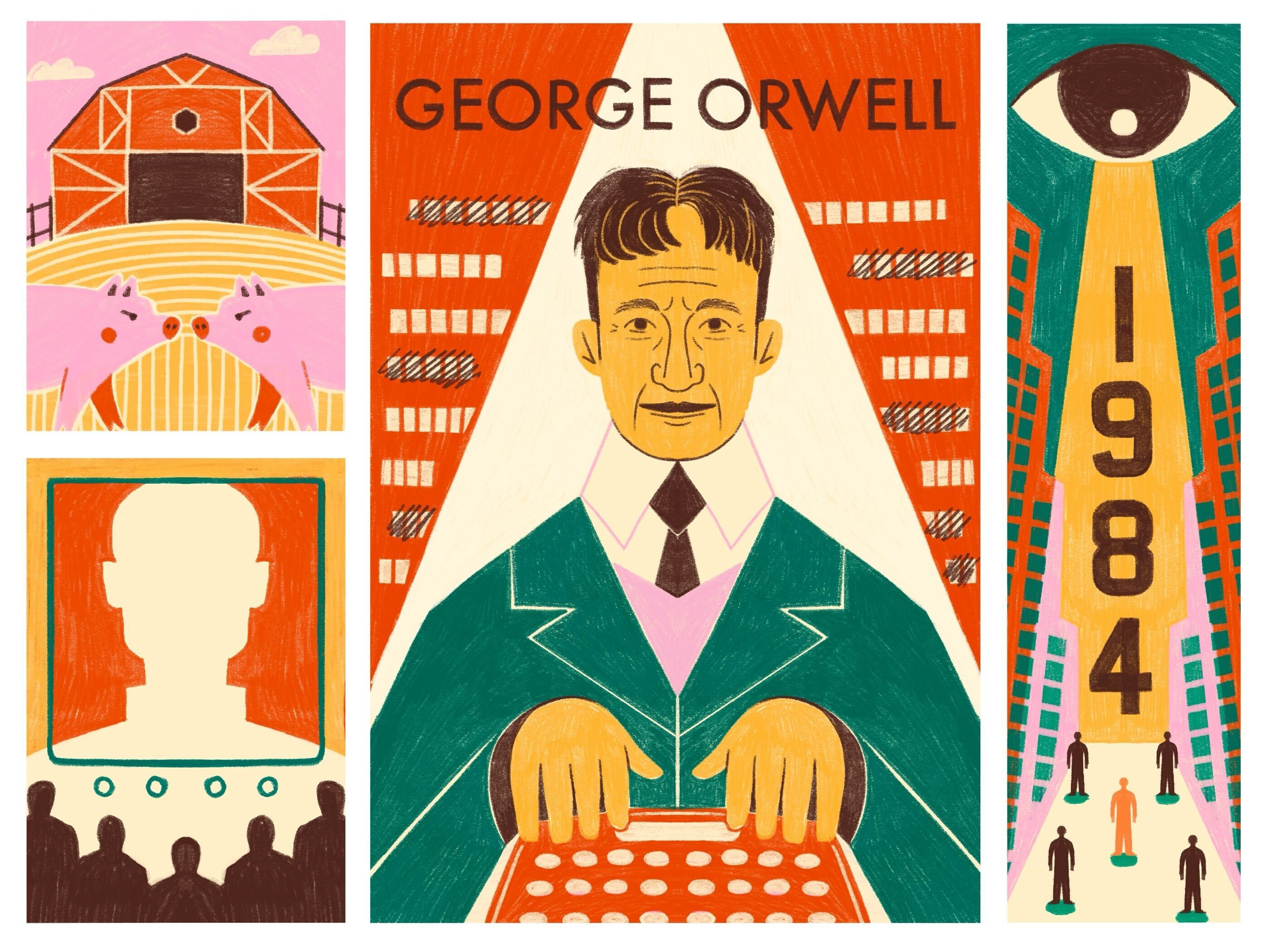 Case Study: Famous Writers Illustration Art by tubik.arts on Dribbble