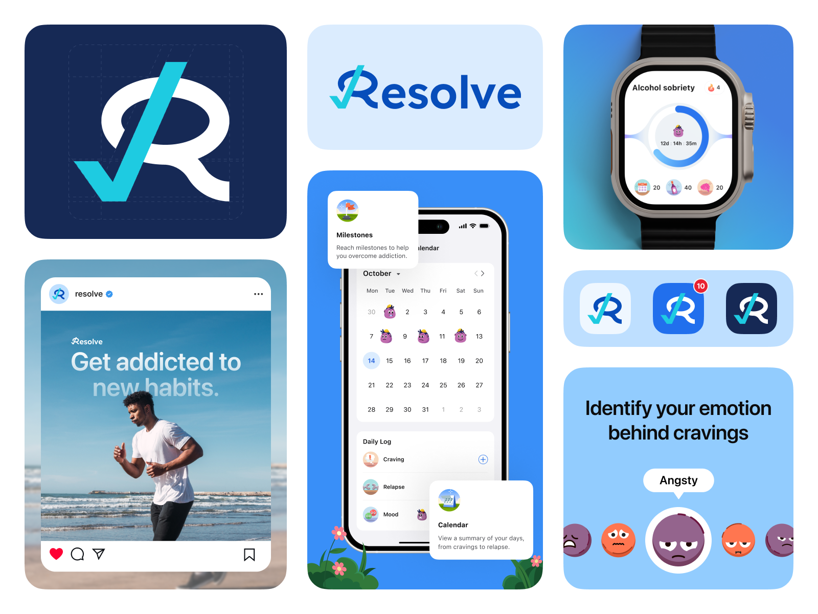 Resolve - Addiction Recovery App UI/UX Animation 📱 by Orely on Dribbble