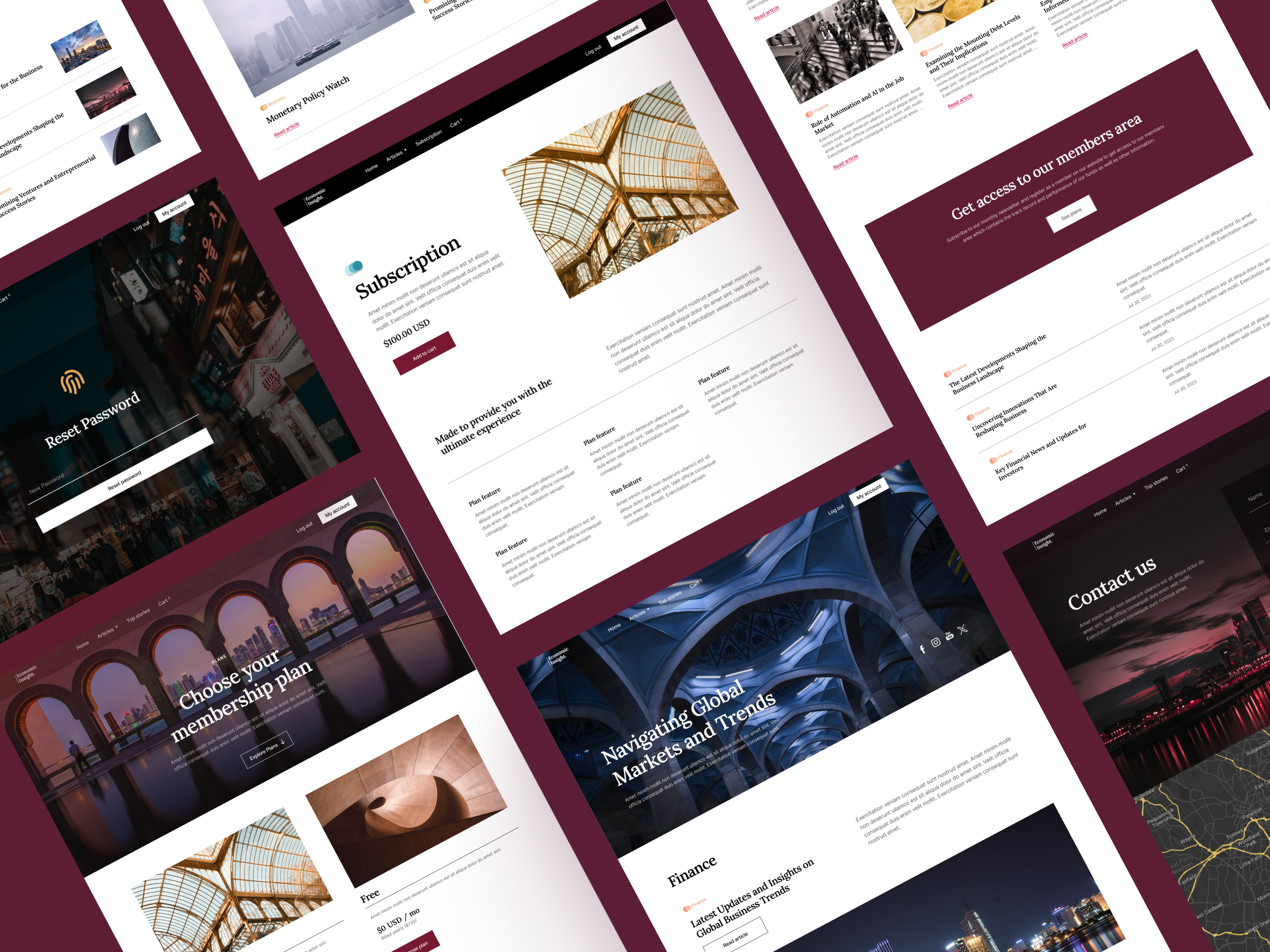 Economic Insight // Membership Website Template by Victoria Kishkova ...