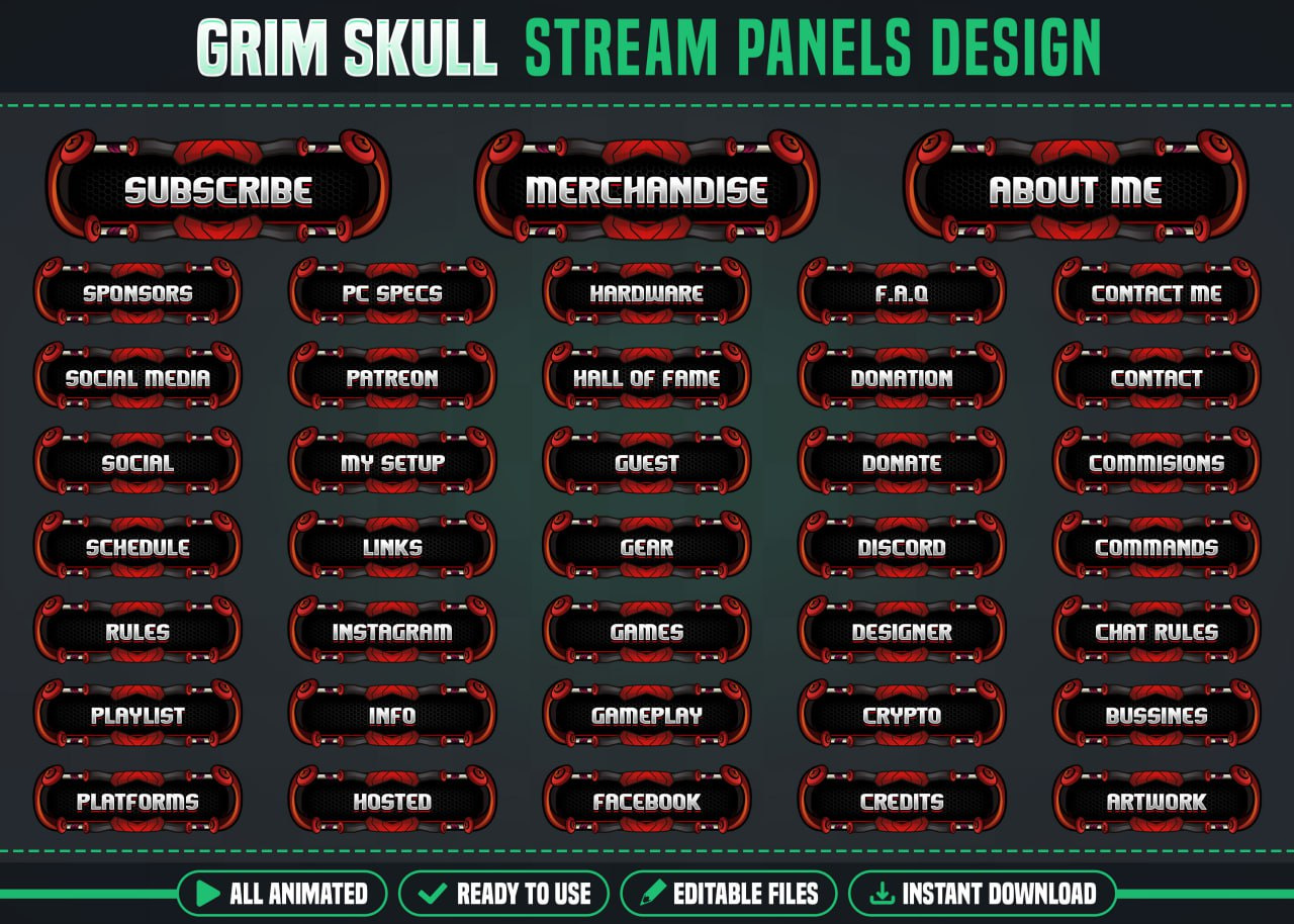 Creepy Room Overlay Package | Stream Overlay in Horror theme by ...