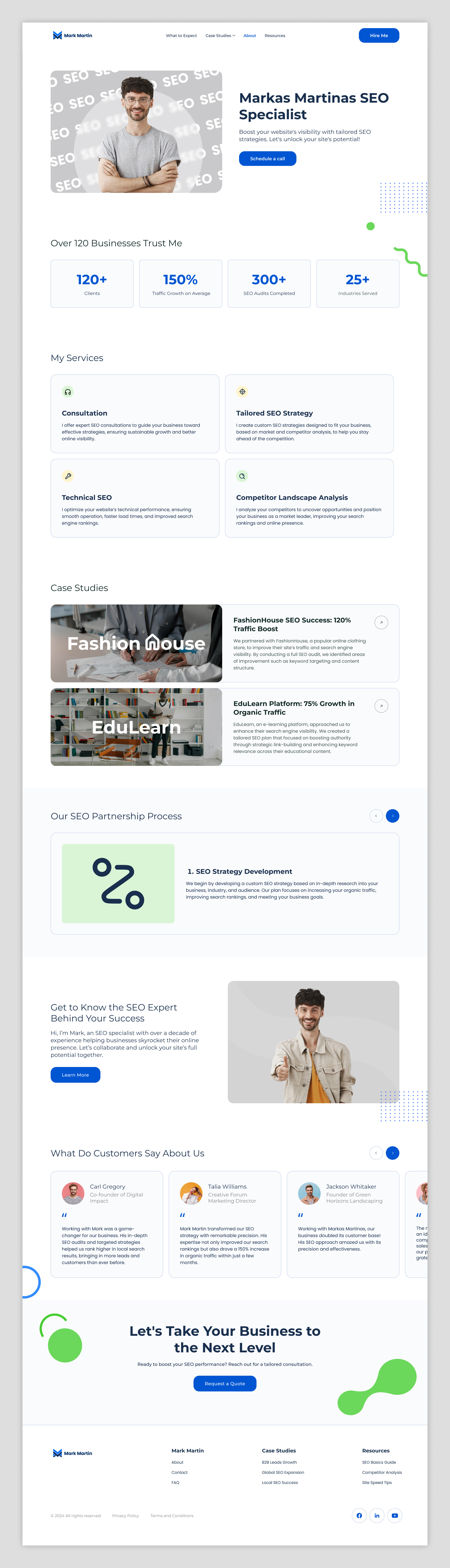 SEO Specialist Landing Page Design by Bato on Dribbble