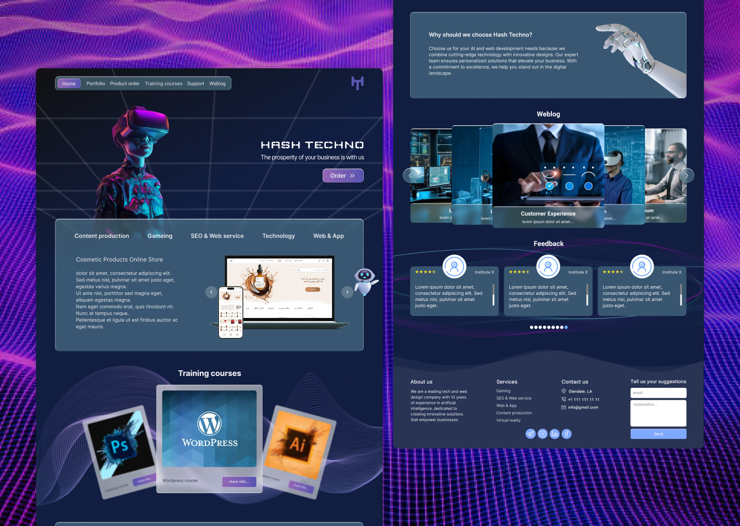 Hash Techno Website by Nadia Hashemi on Dribbble