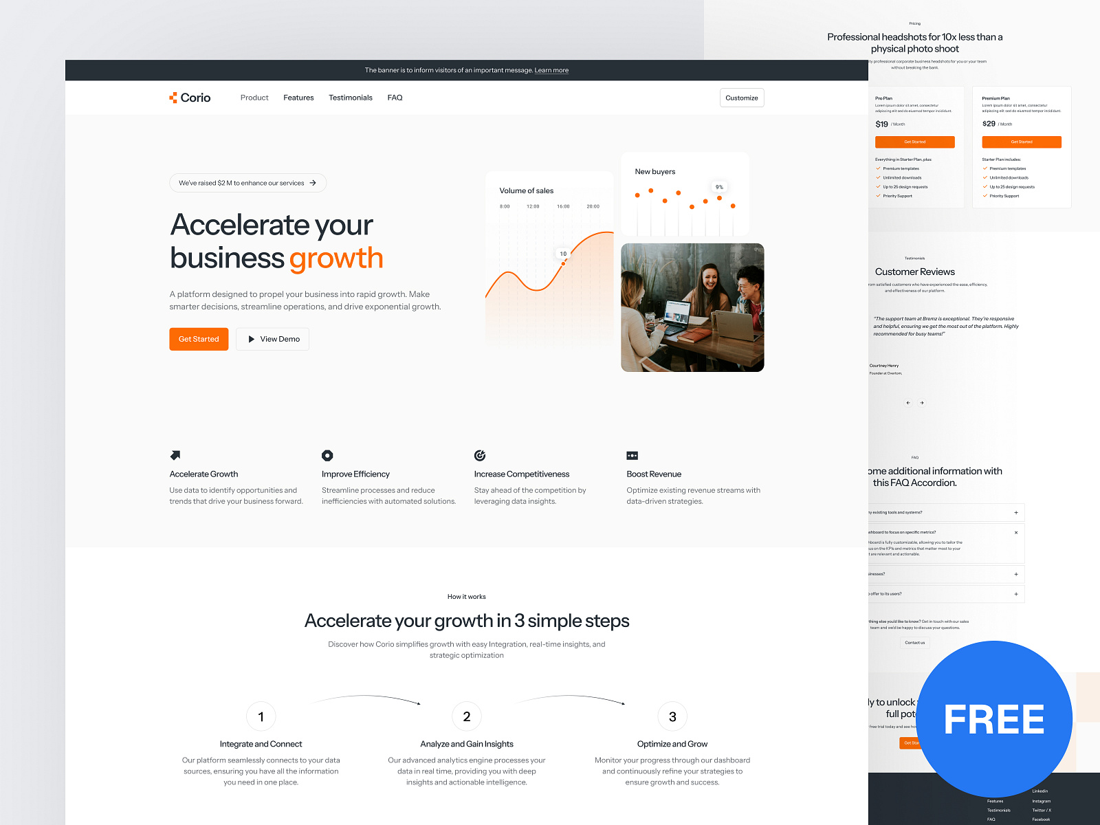 Free Landing Page - UI Deli Design Kit by Vlad Cristea on Dribbble