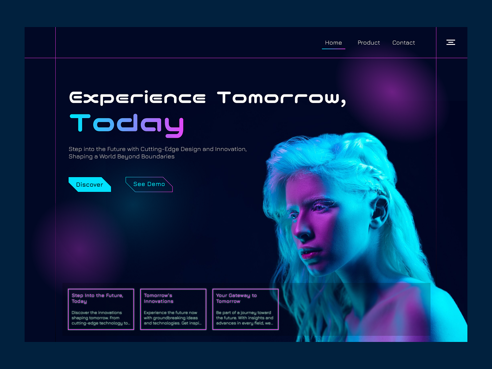 Web Design - Future technologies by Olena Pasirska on Dribbble