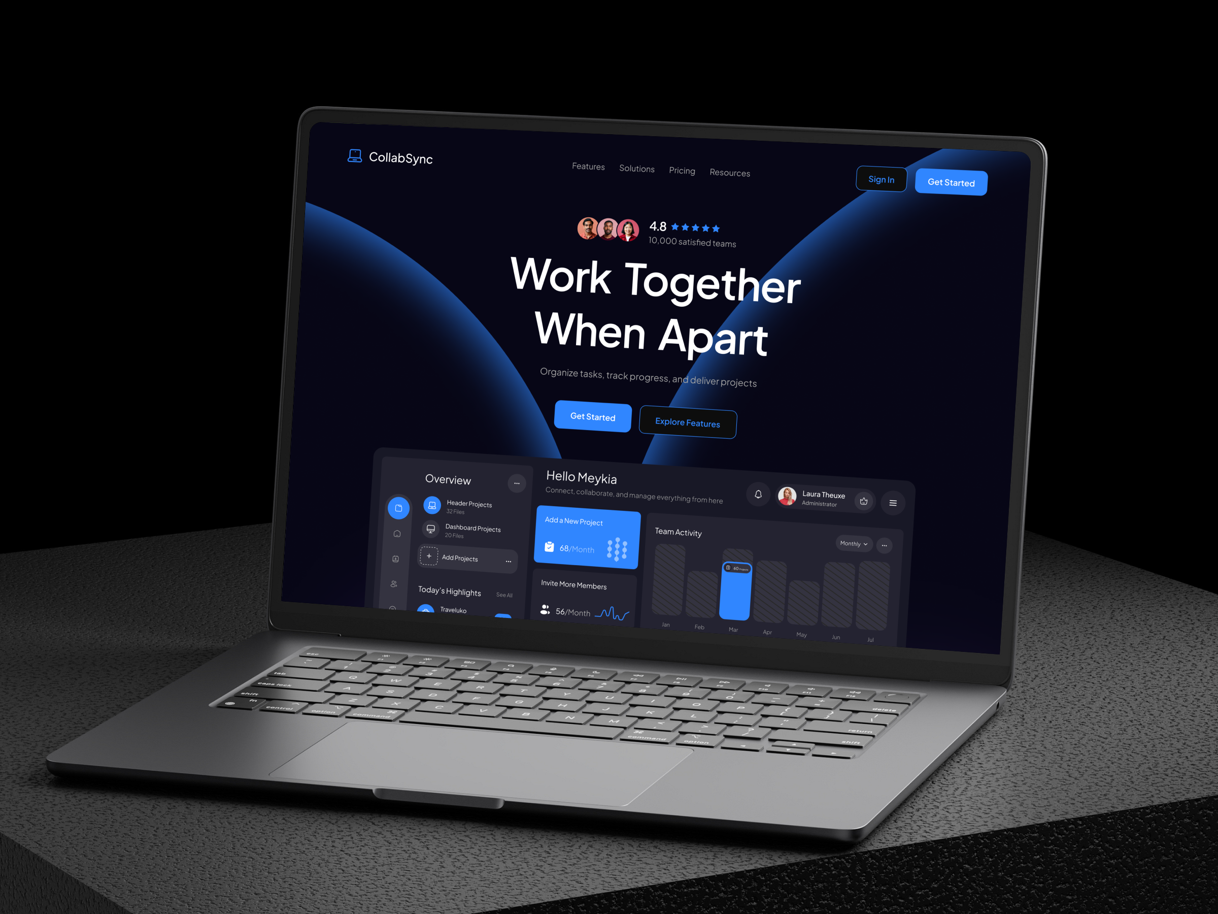 CollabSync – Modern Team Collaboration UI Concept by Fahema Yesmin on ...
