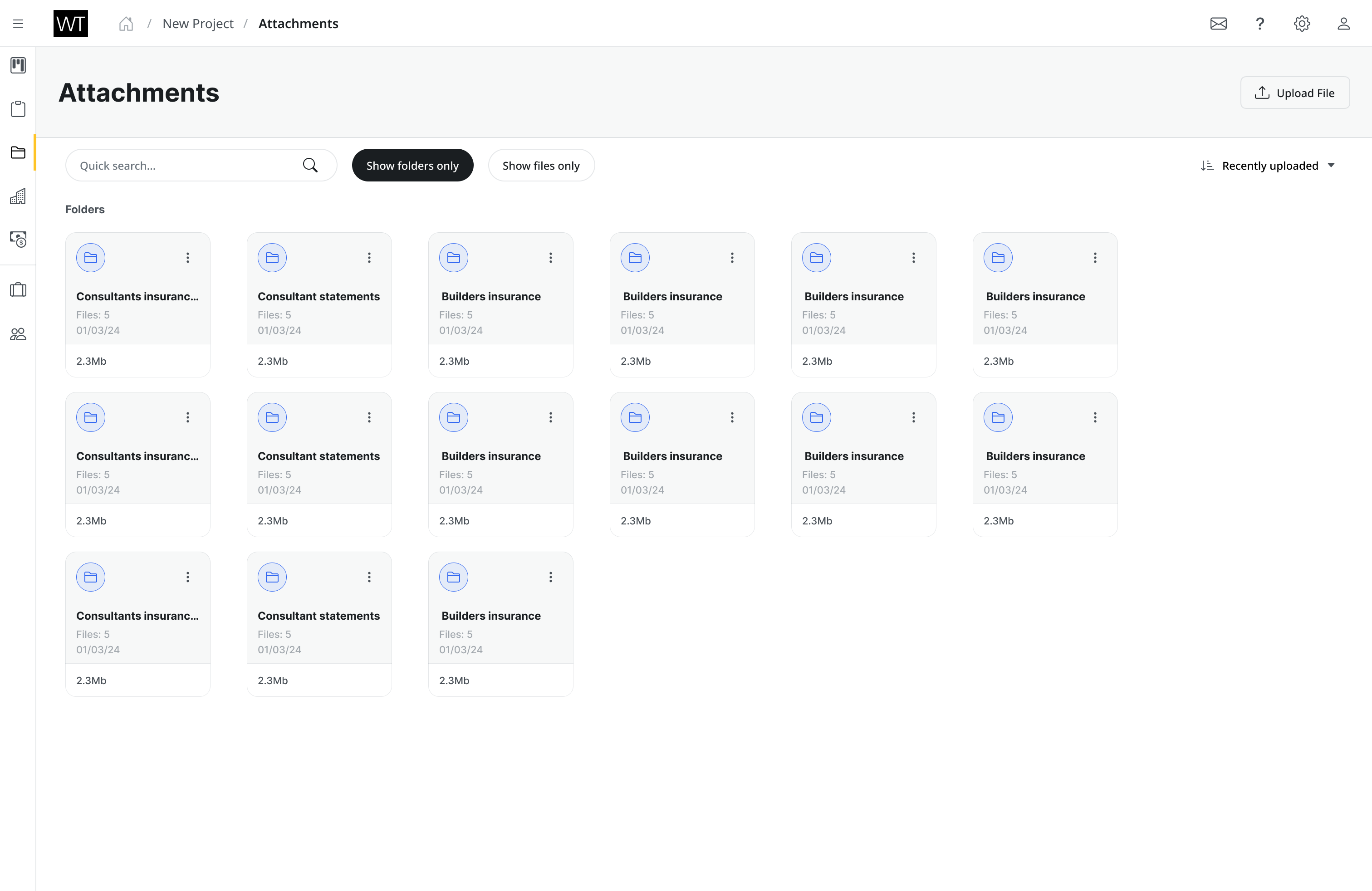 Project Attachment Management System by Sienna Zhao on Dribbble