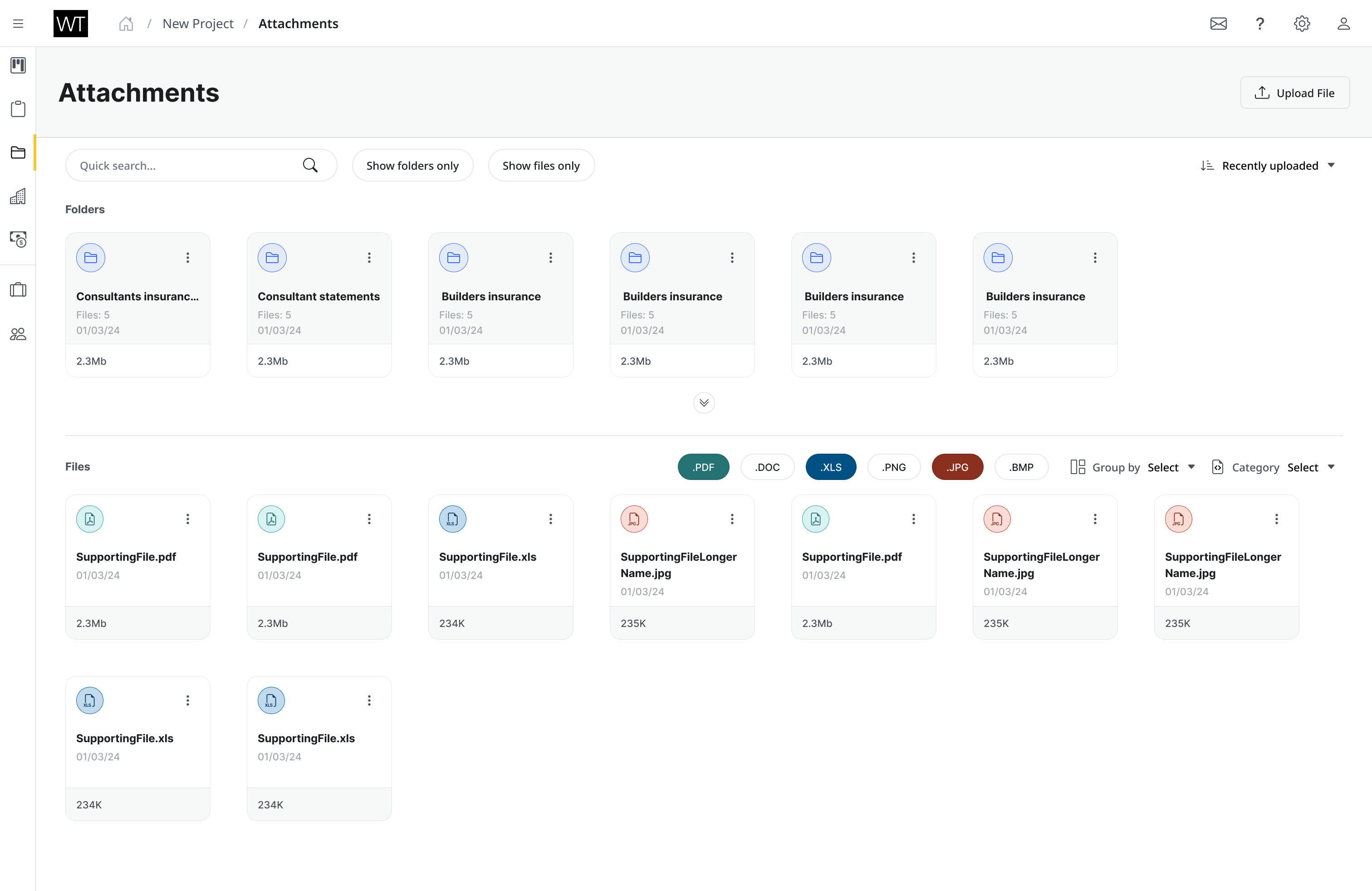 Project Attachment Management System by Sienna Zhao on Dribbble