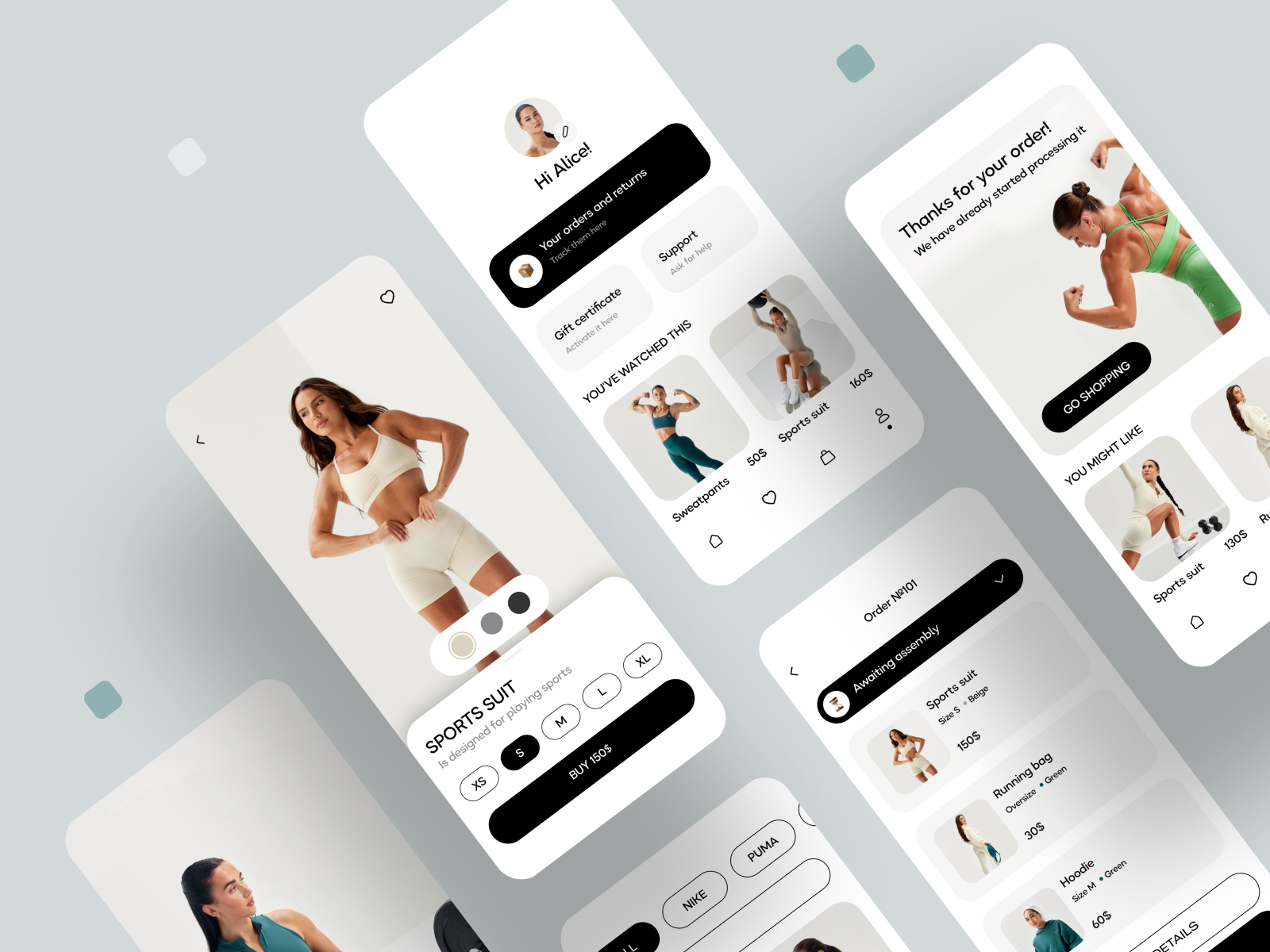Sports Clothes Store App Design by Alexandra Danilova on Dribbble