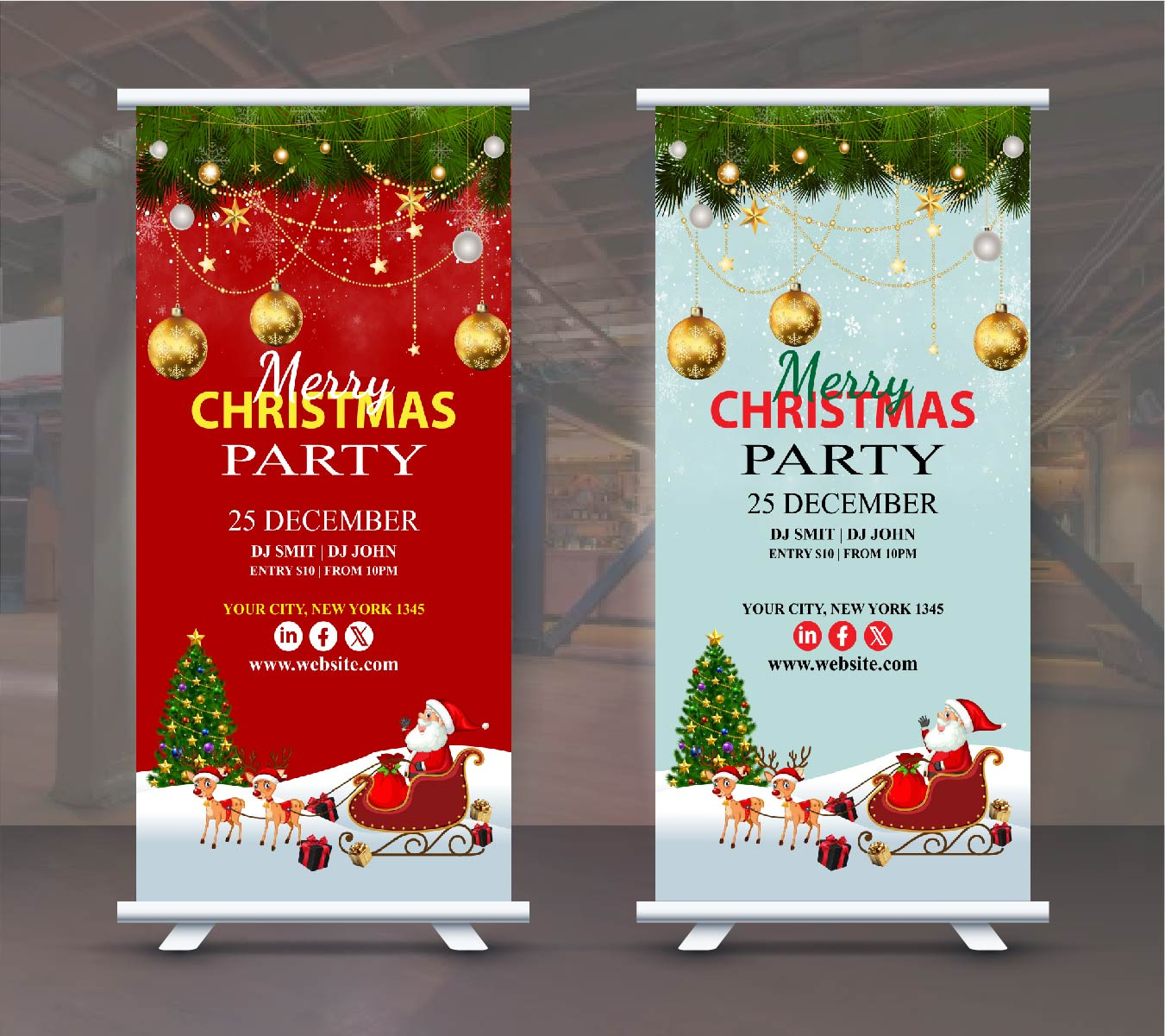 Christmas Rolling Banner Design by Tanzina Islam Ruma on Dribbble
