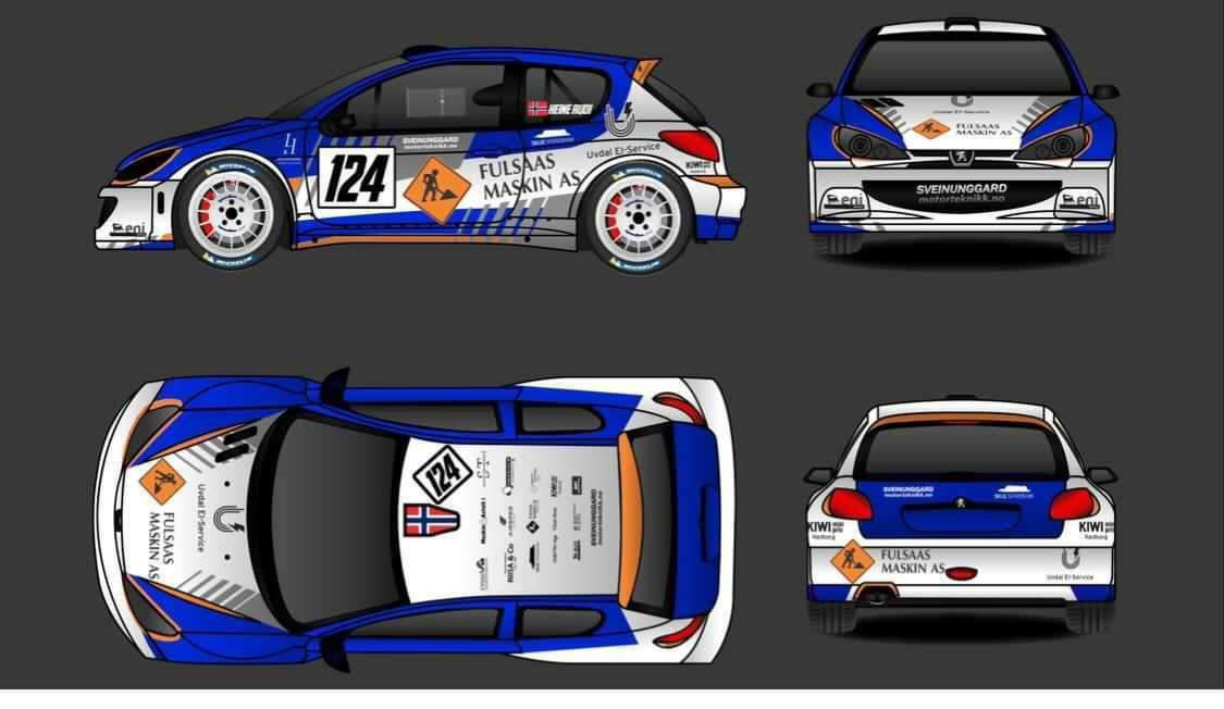 RUDI MOTORSPORT (Norwegian) Peugeot 206 Rally spec livery design by ...