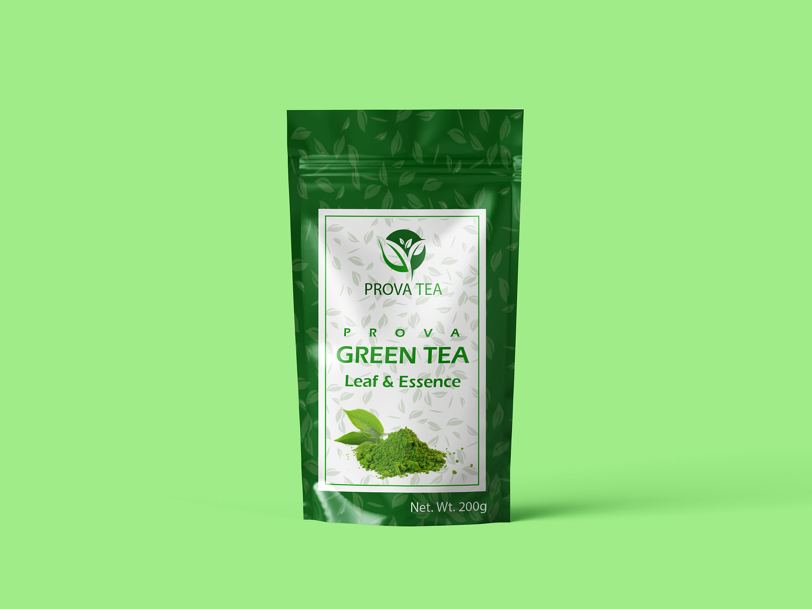 Green tea packaging design by Priyan Chowdhury on Dribbble