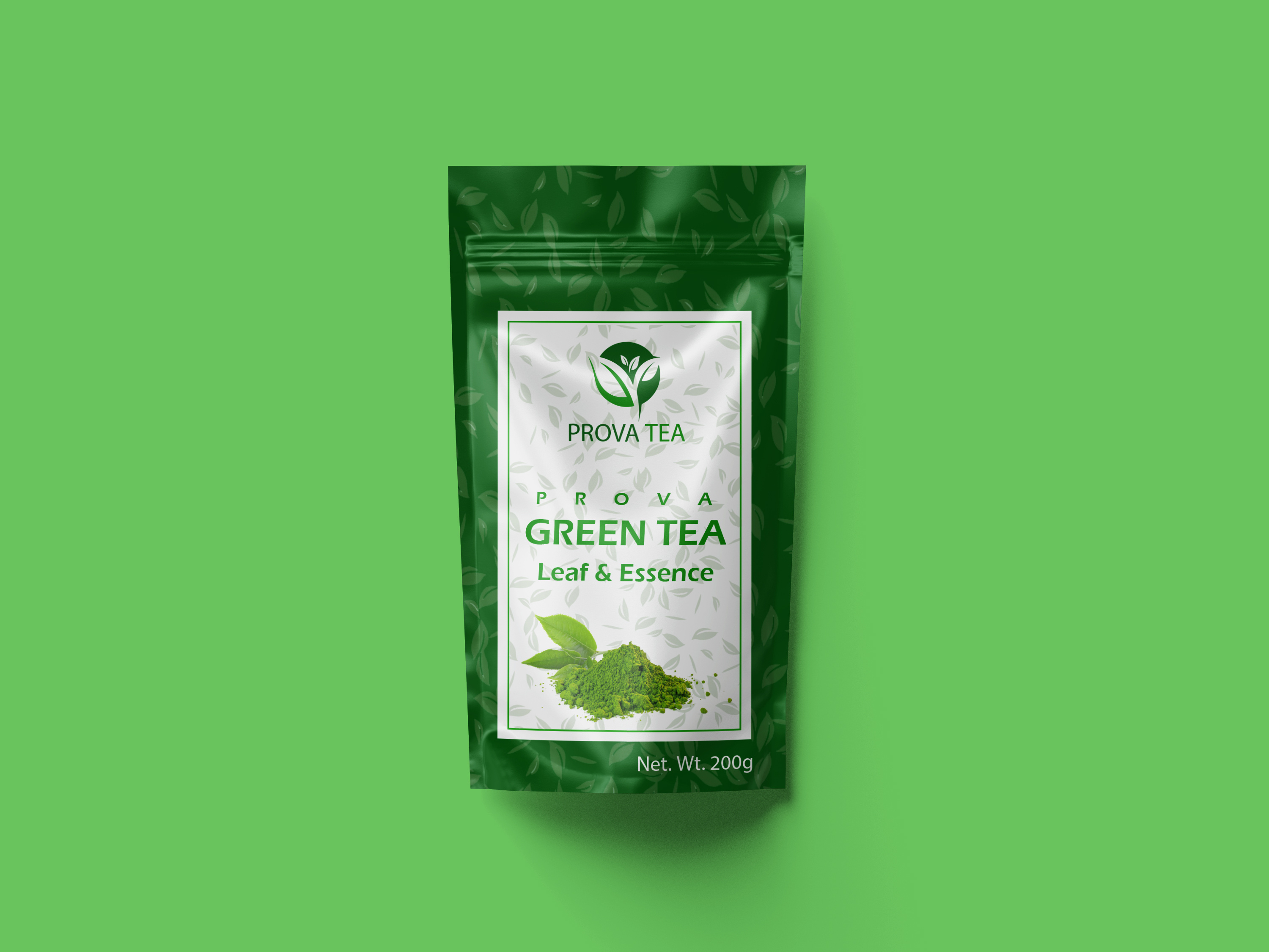 Green tea packaging design by Priyan Chowdhury on Dribbble