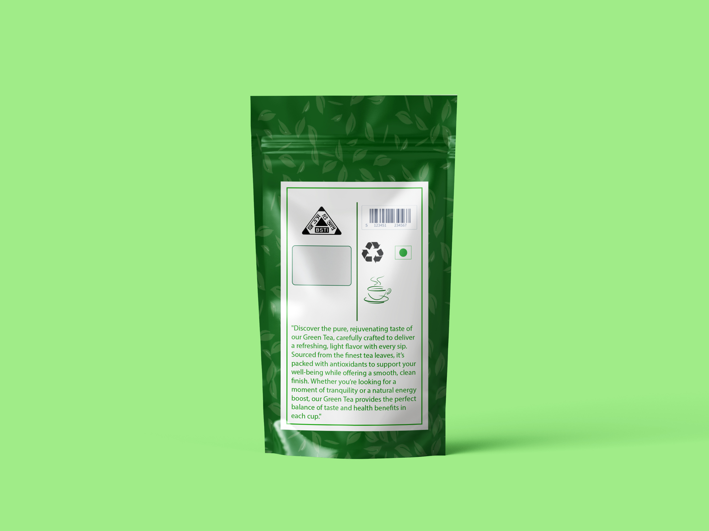 Green tea packaging design by Priyan Chowdhury on Dribbble