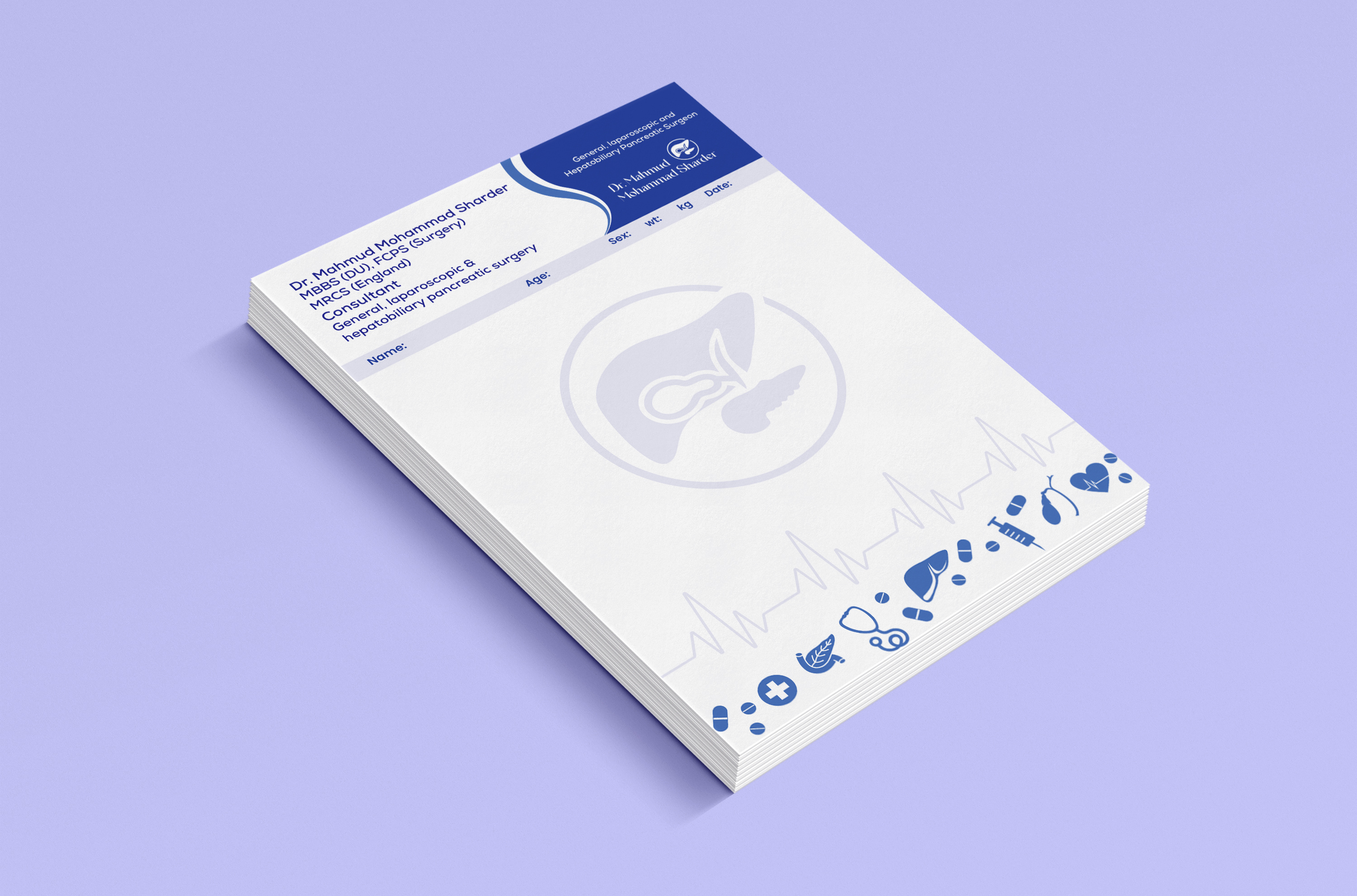 prescription pad design by Nusrat Siddika 23 on Dribbble