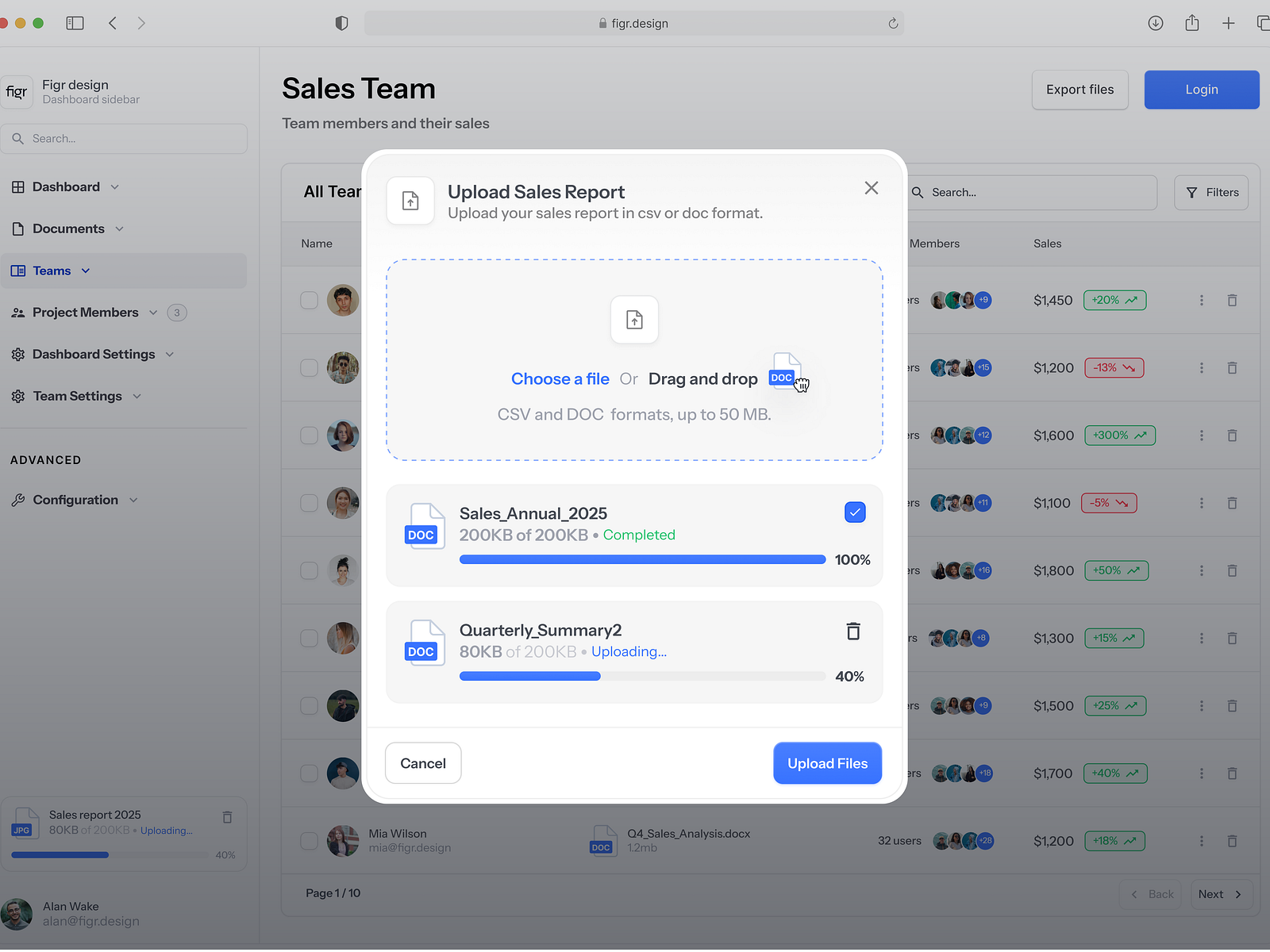 Make File Upload UI your own by Figr Design on Dribbble