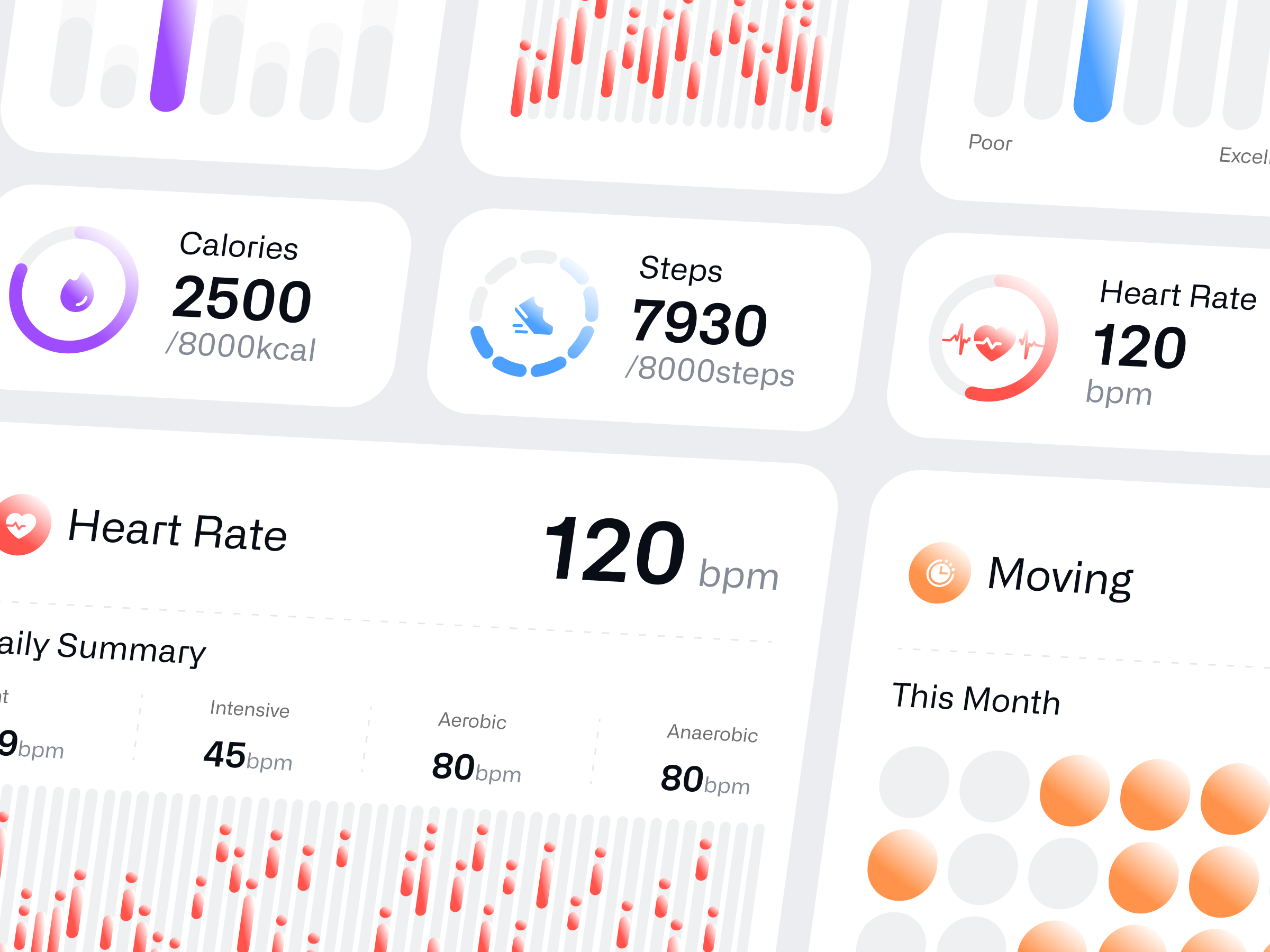Health Dashboard Widget Overview by Xenity Dashboard for Xenity Studio on Dribbble