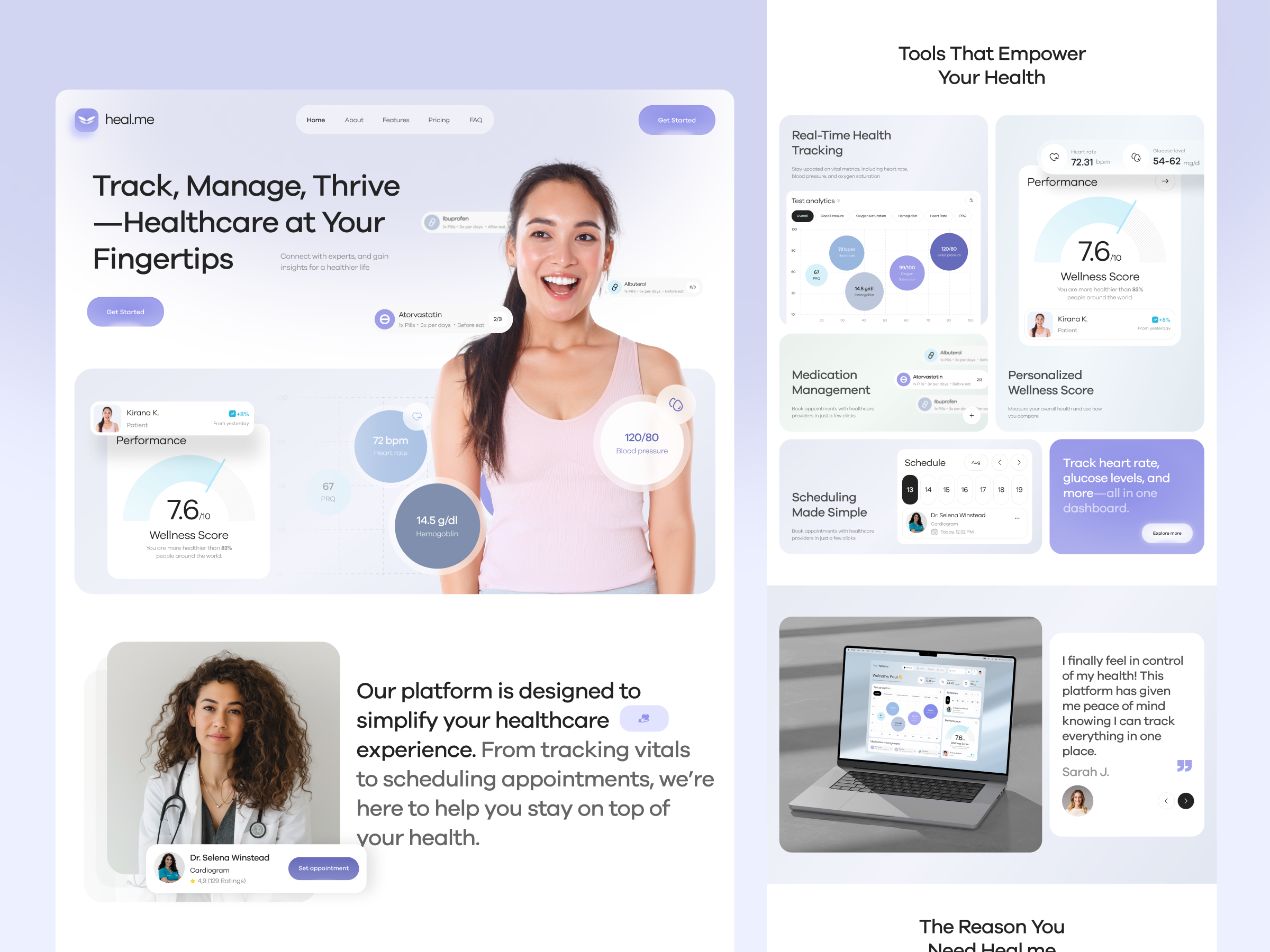 Heal.me - Healthcare Dashboard Website by Zhofran Ardyan for Hatypo ...