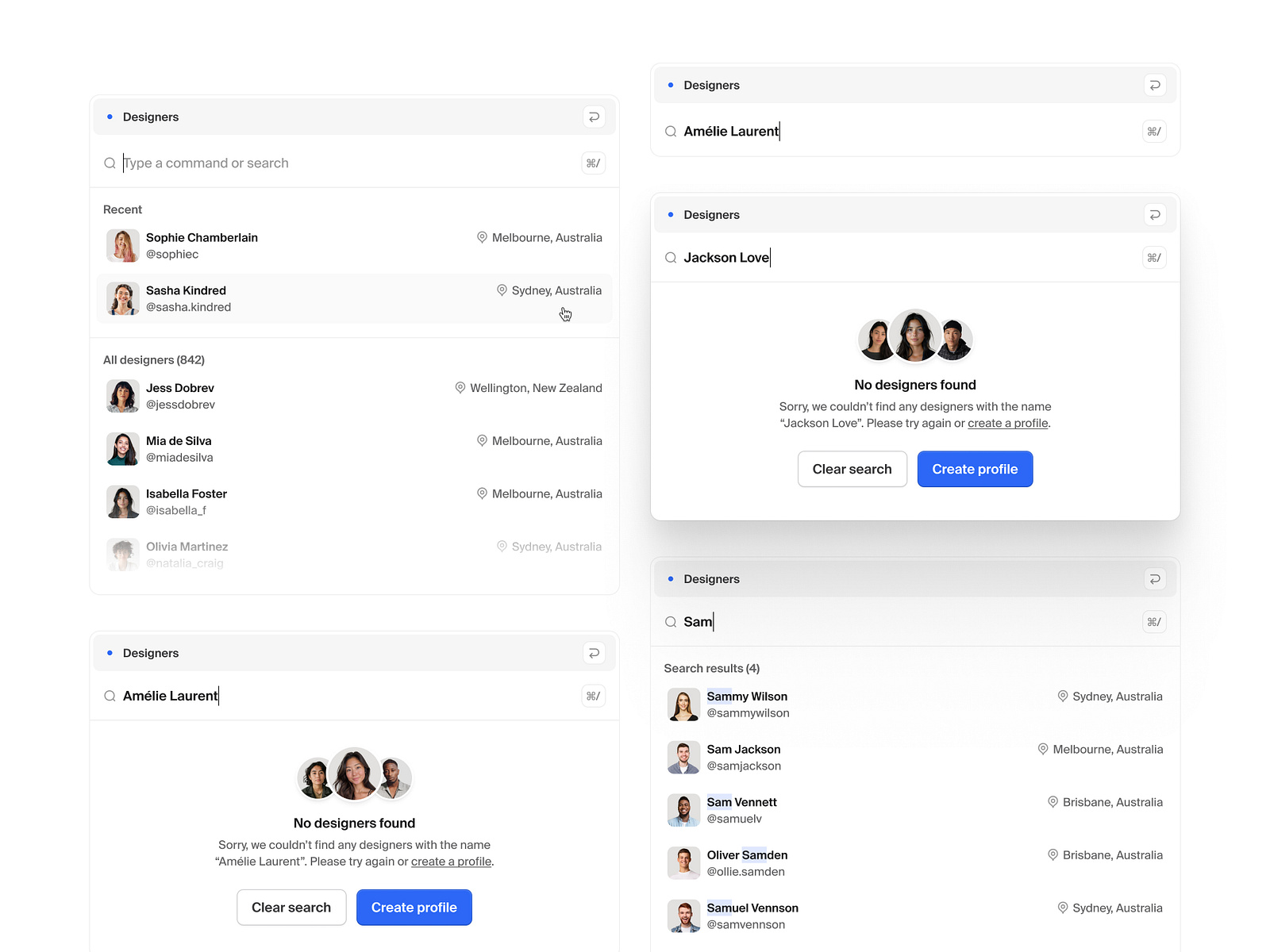 Command+K search menu — Untitled UI by Jordan Hughes® on Dribbble