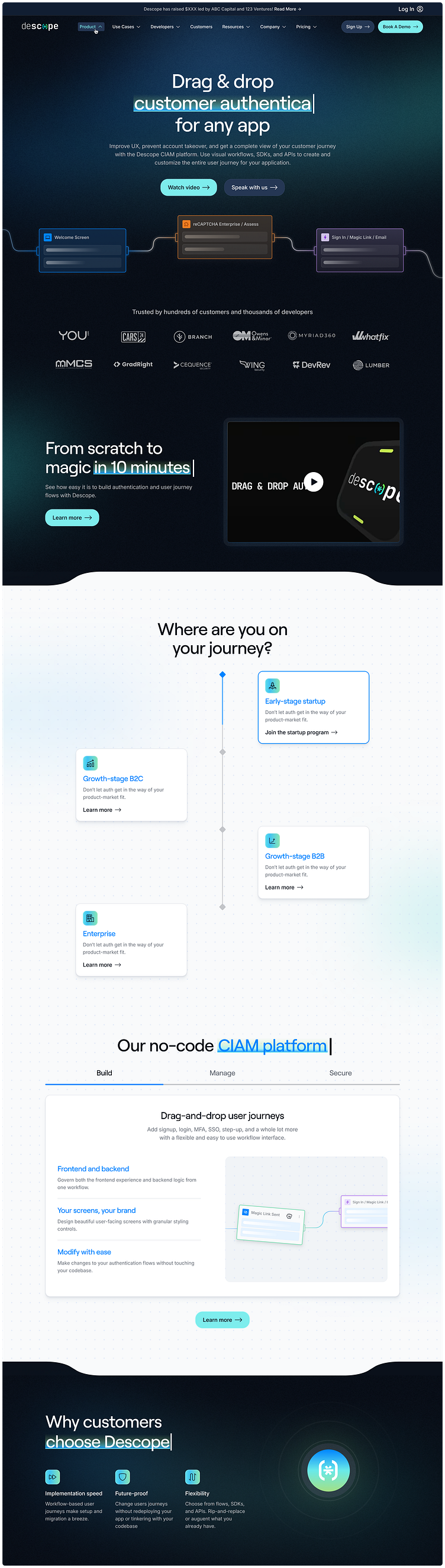 Descope – authentication platform website design by Dimitri Honcharenko ... Descope – authentication platform website design by Dimitri Honcharenko ...