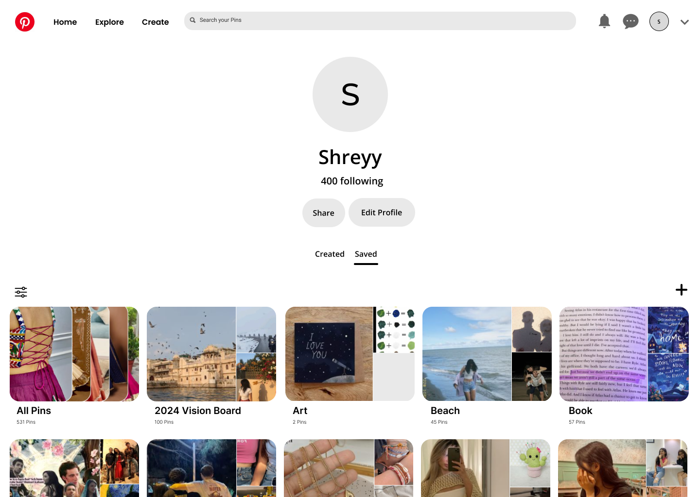 Pinterest User Profile by shruti on Dribbble
