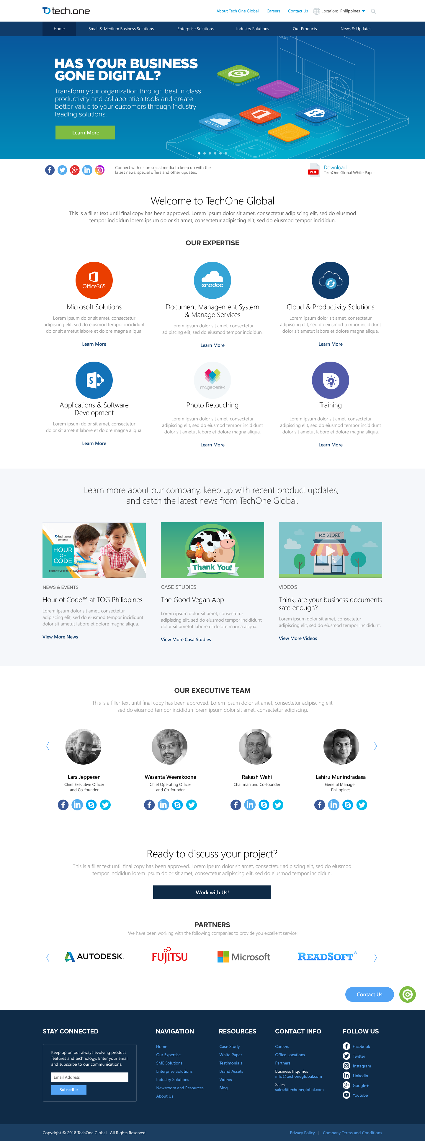 Techone Company Website by Nino Ronda on Dribbble
