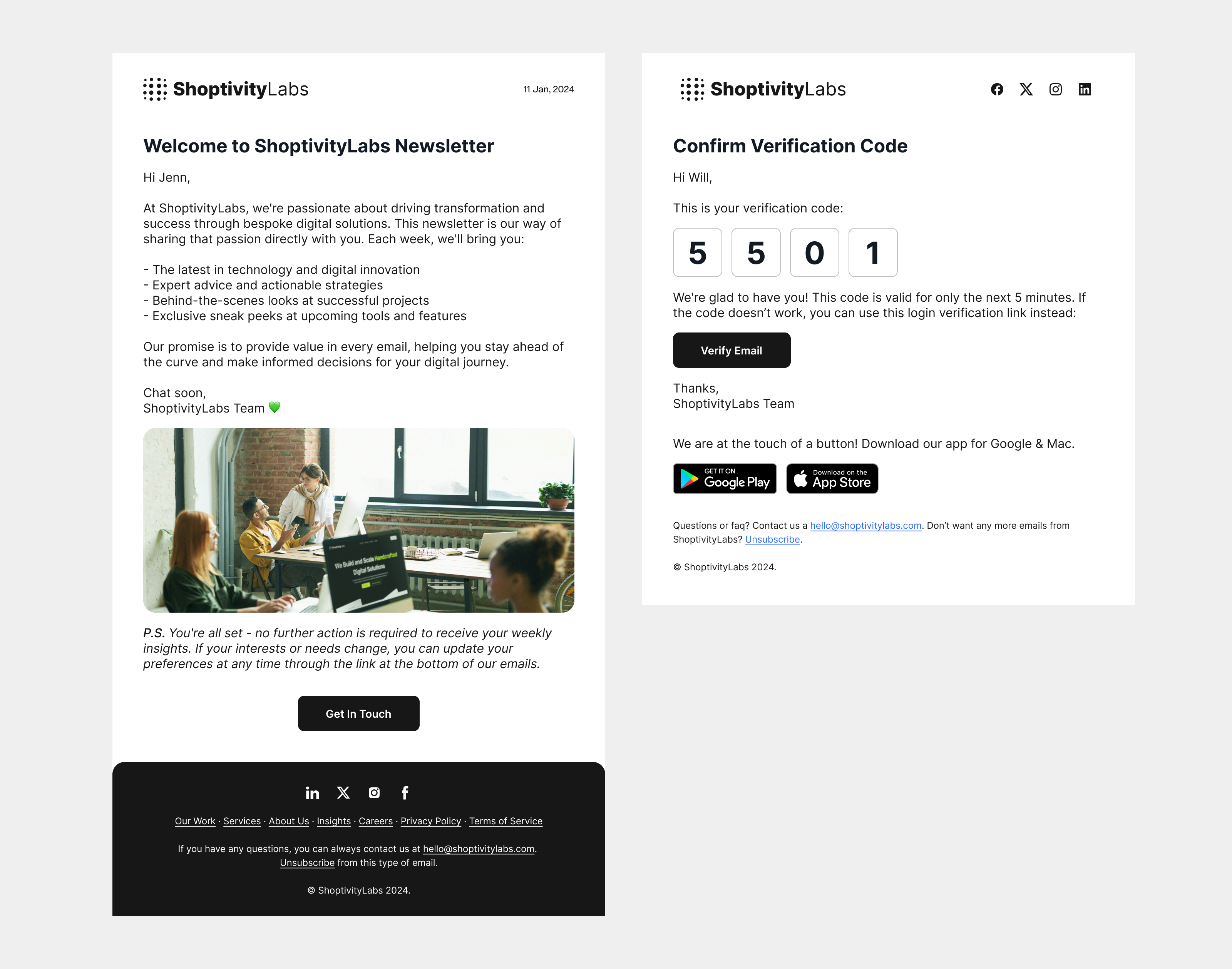 HTML Email Layouts - Digital Agency by Alina Peicheva on Dribbble