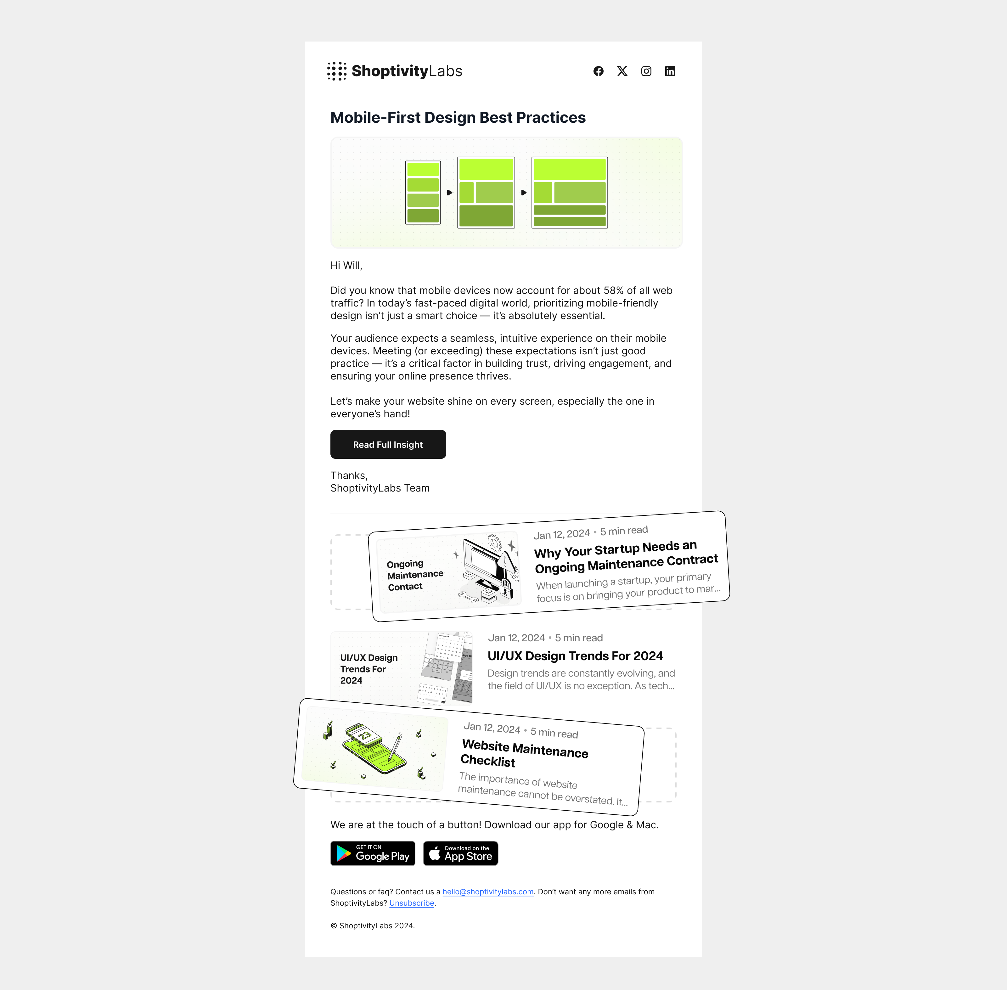 HTML Email Layouts - Digital Agency by Alina Peicheva on Dribbble
