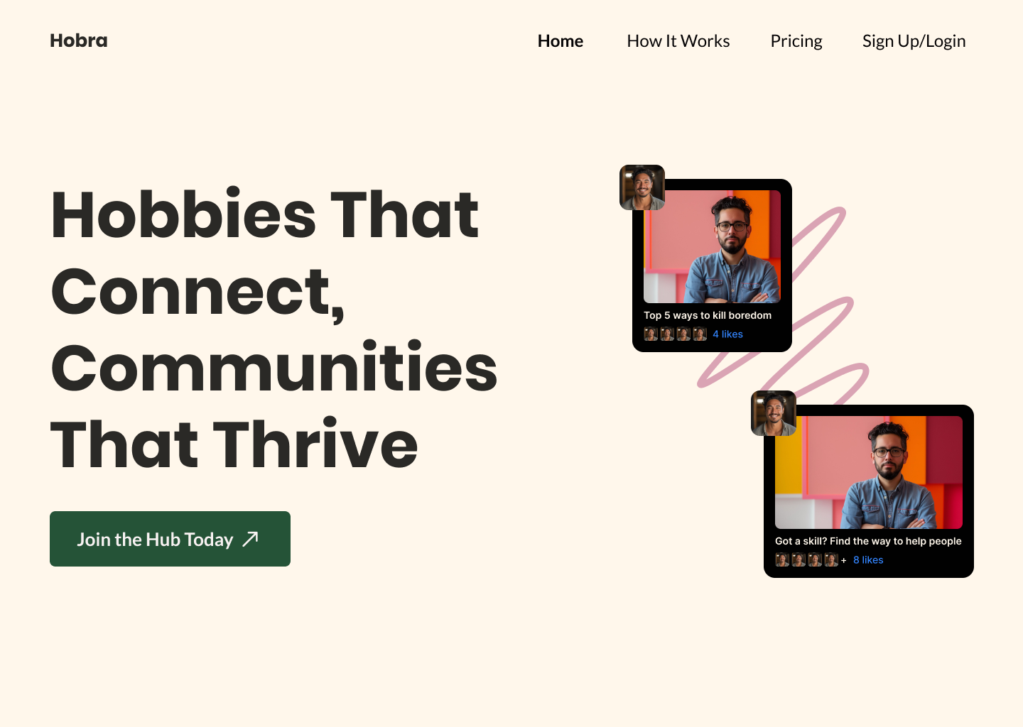 Hobby Hub - passion into community landing page by Rakshan Vaishnav S ...