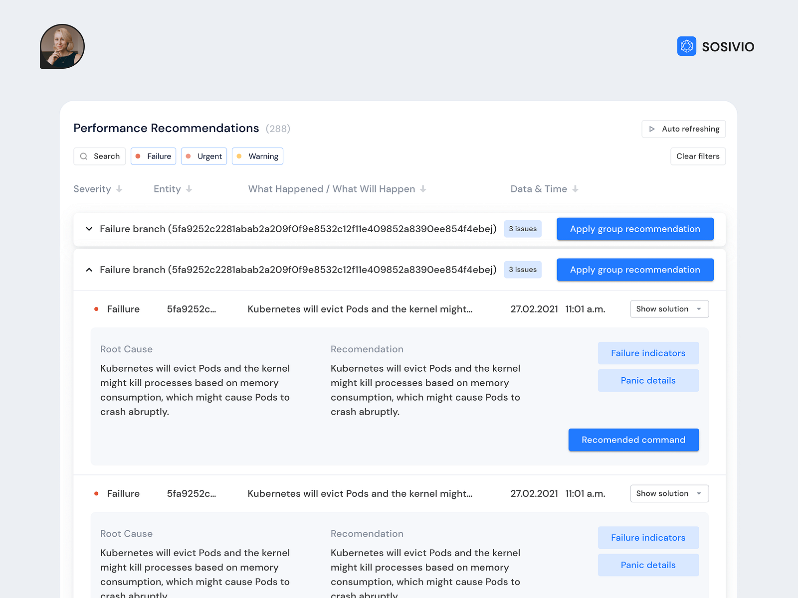 Recommendations UX and Interface Sosivio by Sofia Zaitseva on Dribbble