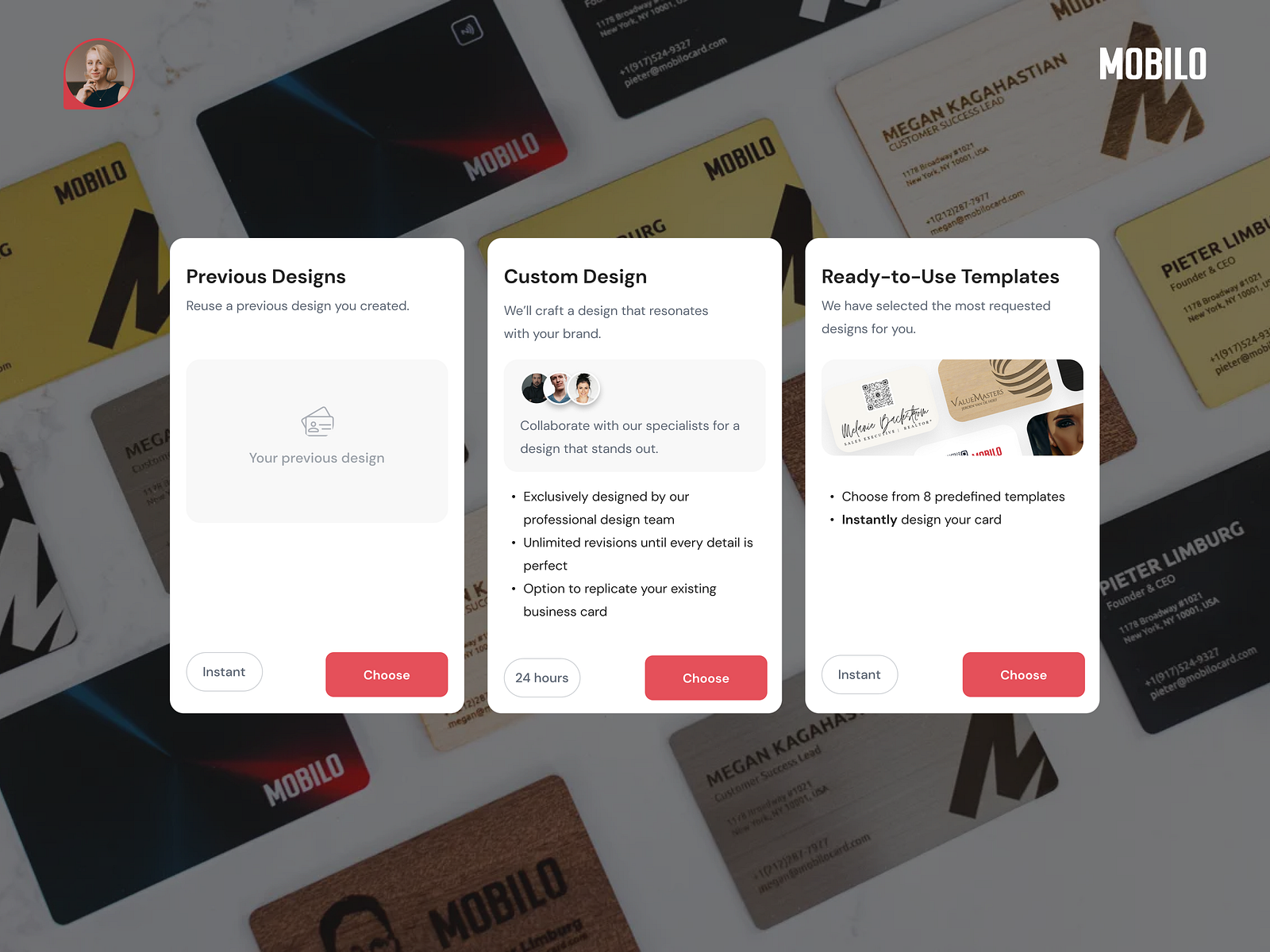 Card Order Page Desktop View Mobilo Card by Sofia Zaitseva on Dribbble
