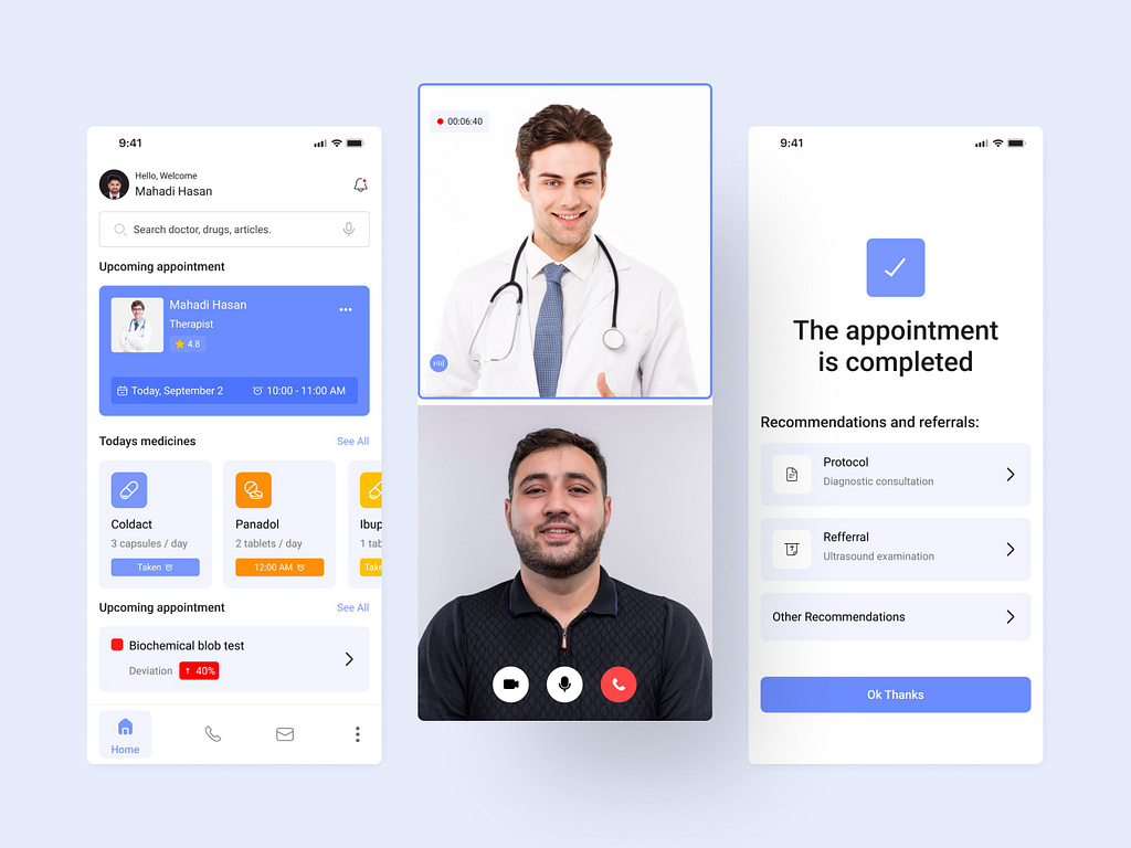 Seamless Healthcare App Design by Ui Mahadi on Dribbble