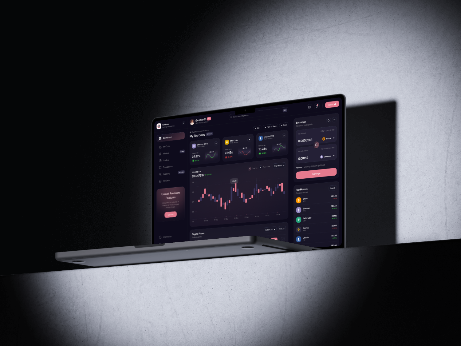 Cryptocurrency Dashboard UI/UX Design by Mithun 🔥 on Dribbble