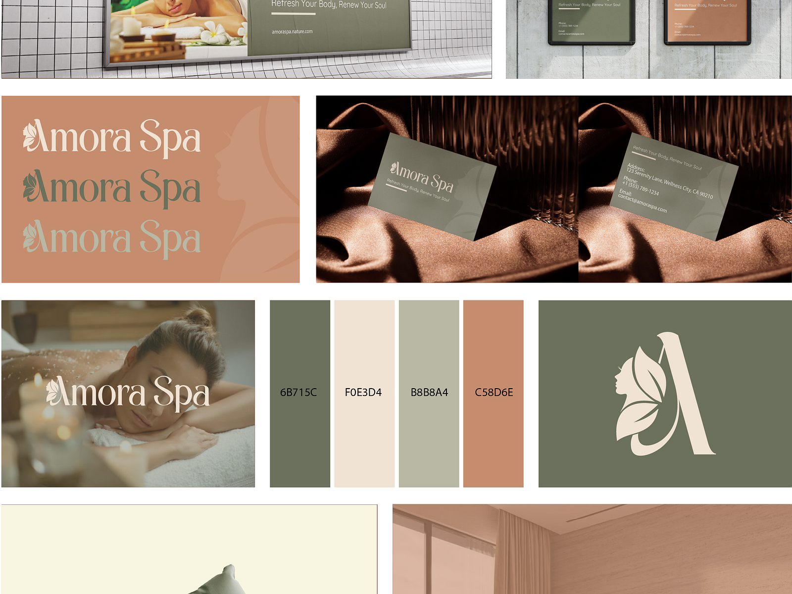 Brand Identity for Amora Spa! by Tehmina Tahir on Dribbble