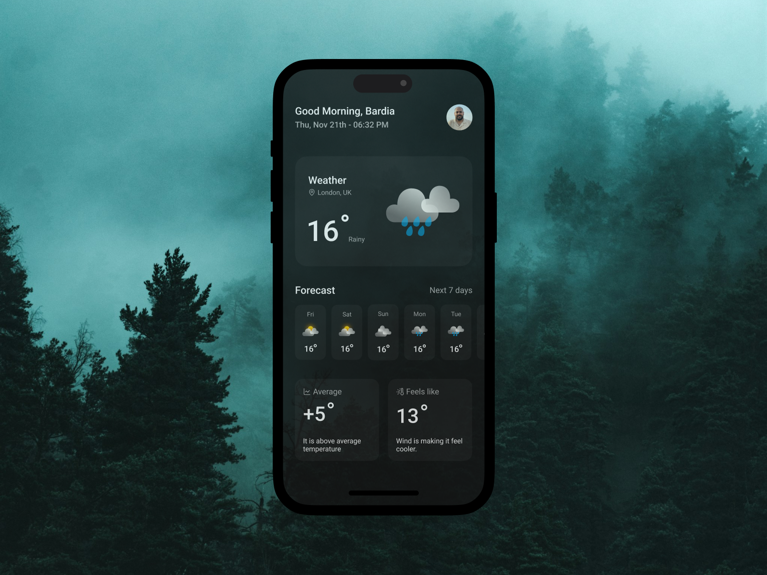 Weather App - UI Design by Bardia Adibi on Dribbble