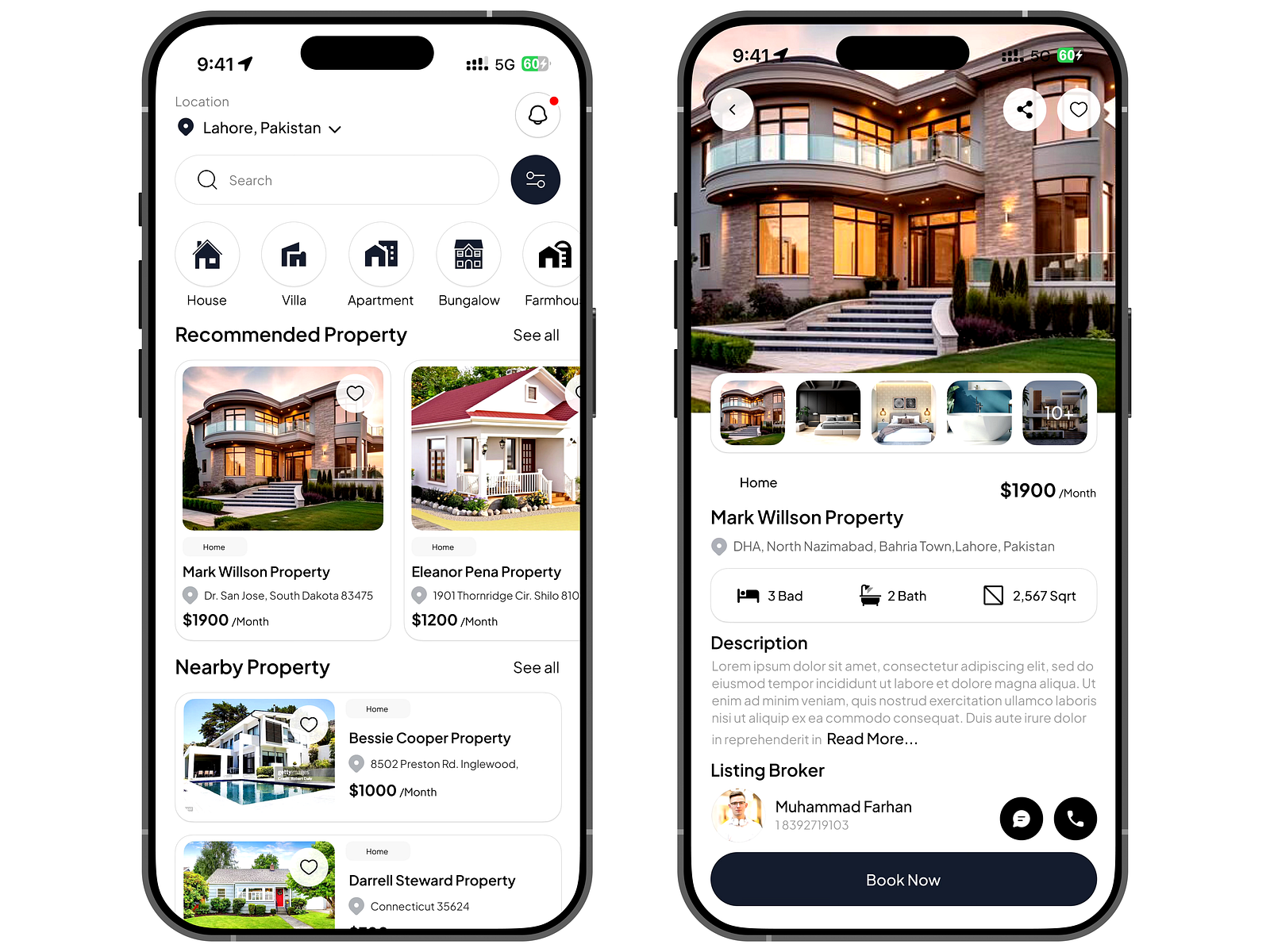 Real Estate Mobile App Design by Muhammad Farhan on Dribbble