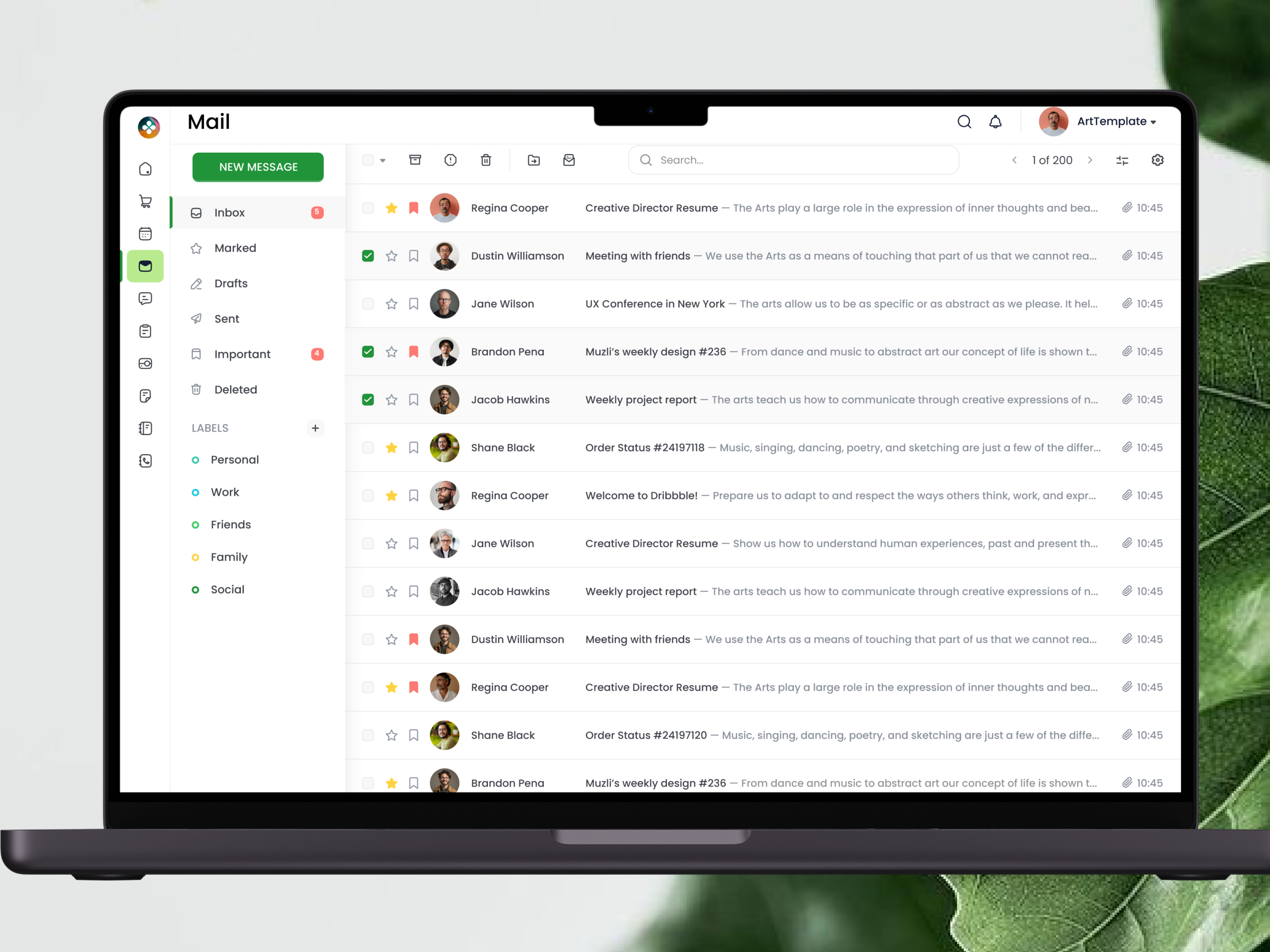 Mail Dashboard designs, themes, templates and downloadable graphic ...
