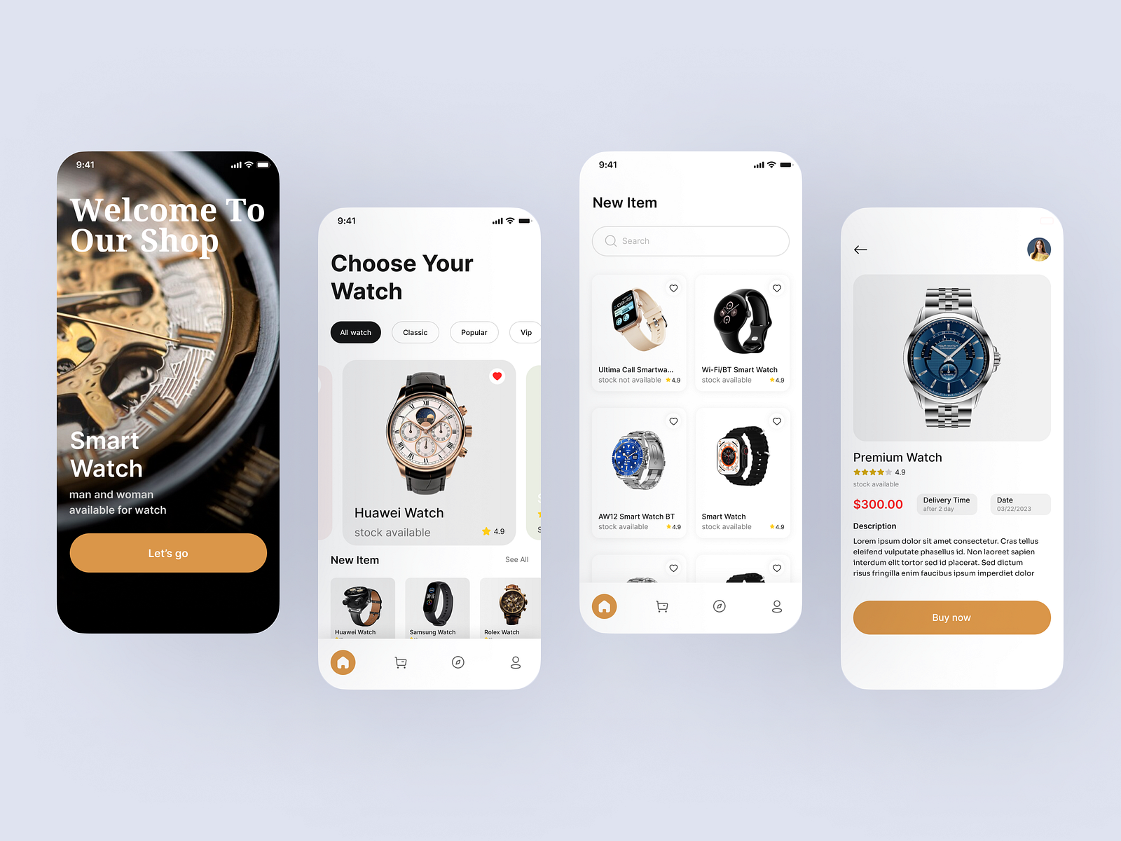 Watch app design by Kamrul Hasan on Dribbble