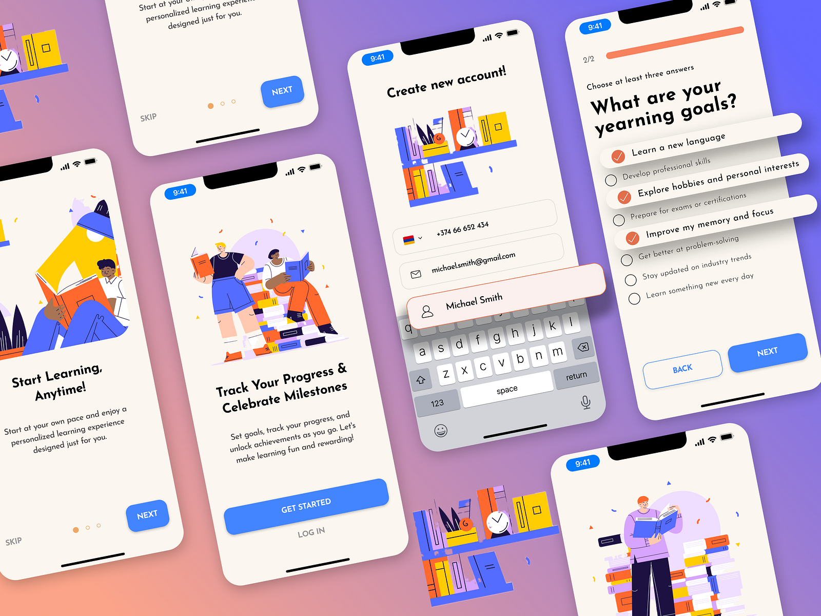 Onboarding Visual UI by Shogher on Dribbble