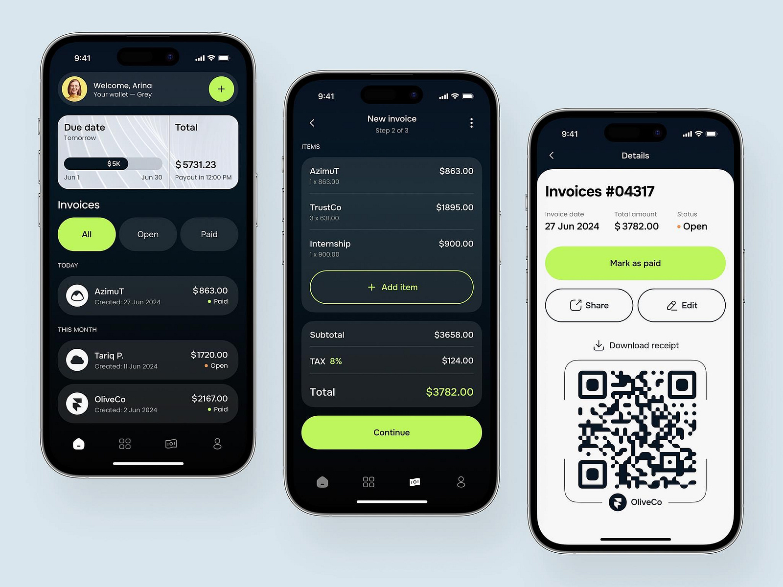 Invoice Generation App by Saqib Abdullah on Dribbble